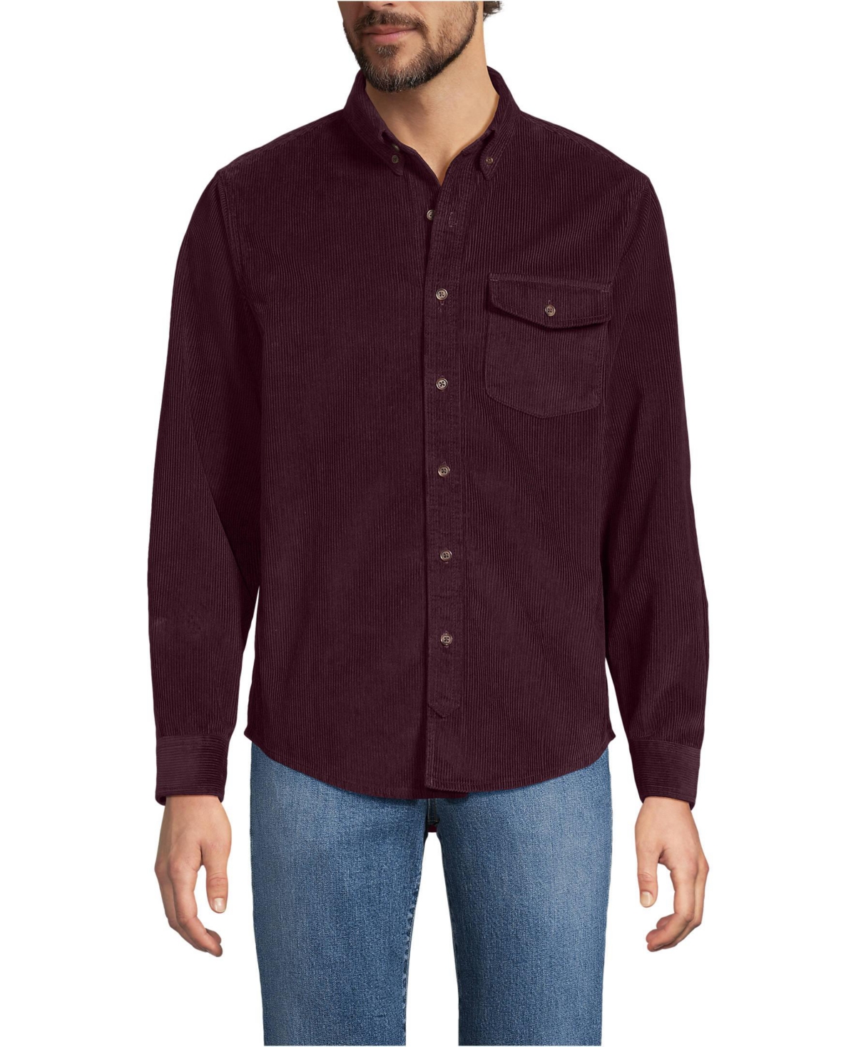Click here for Lands End Mens Long Sleeve Wide Wale Corduroy Shir... prices