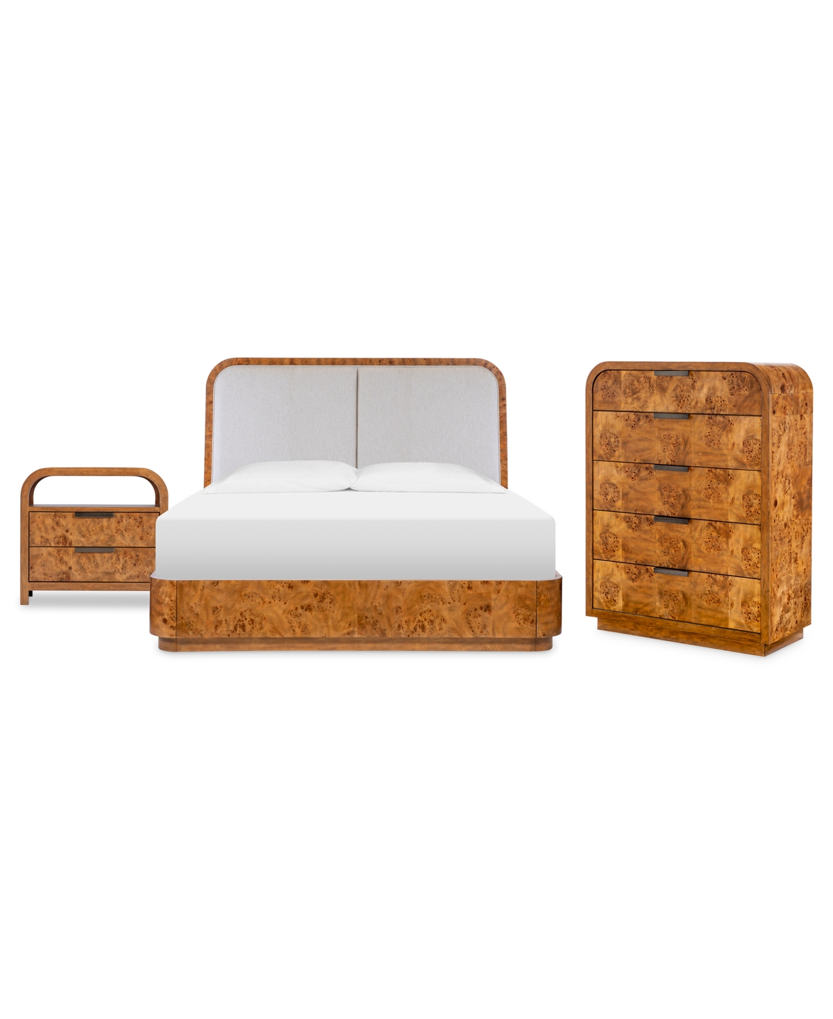 Prescott 3-Pc. Queen Set (Bed  Chest & Nightstand)  Created for Macys - Brown