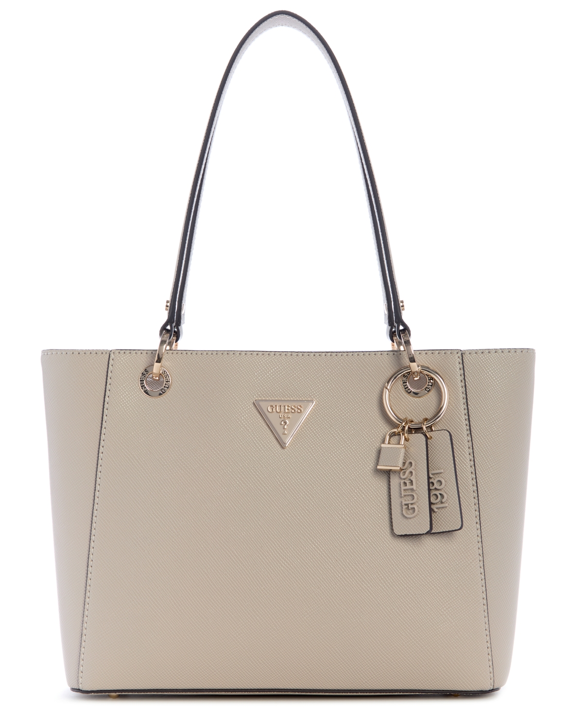 Click here for Guess Womens Noelle Ii Small Tote Bag - Taupe prices