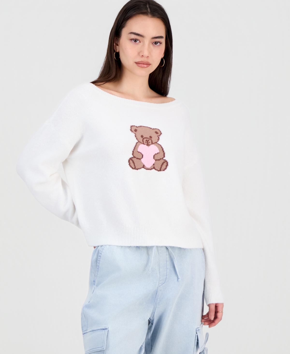 Click here for Ultra Flirt Juniors Graphic Intarsia-Knit Sweater... prices