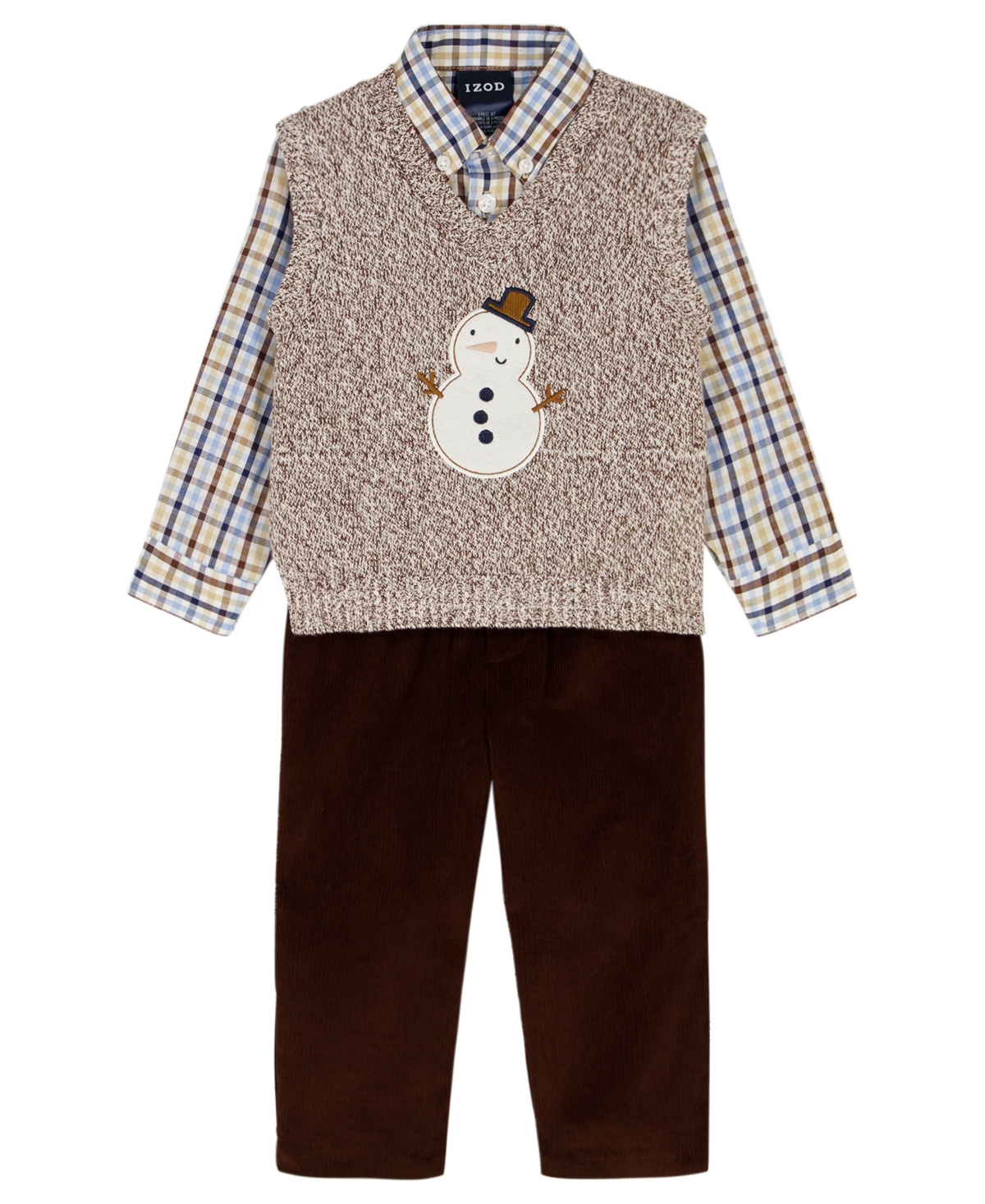 Click here for Izod Baby Boys 3-Piece Snowman Sweater Vest  Shirt... prices