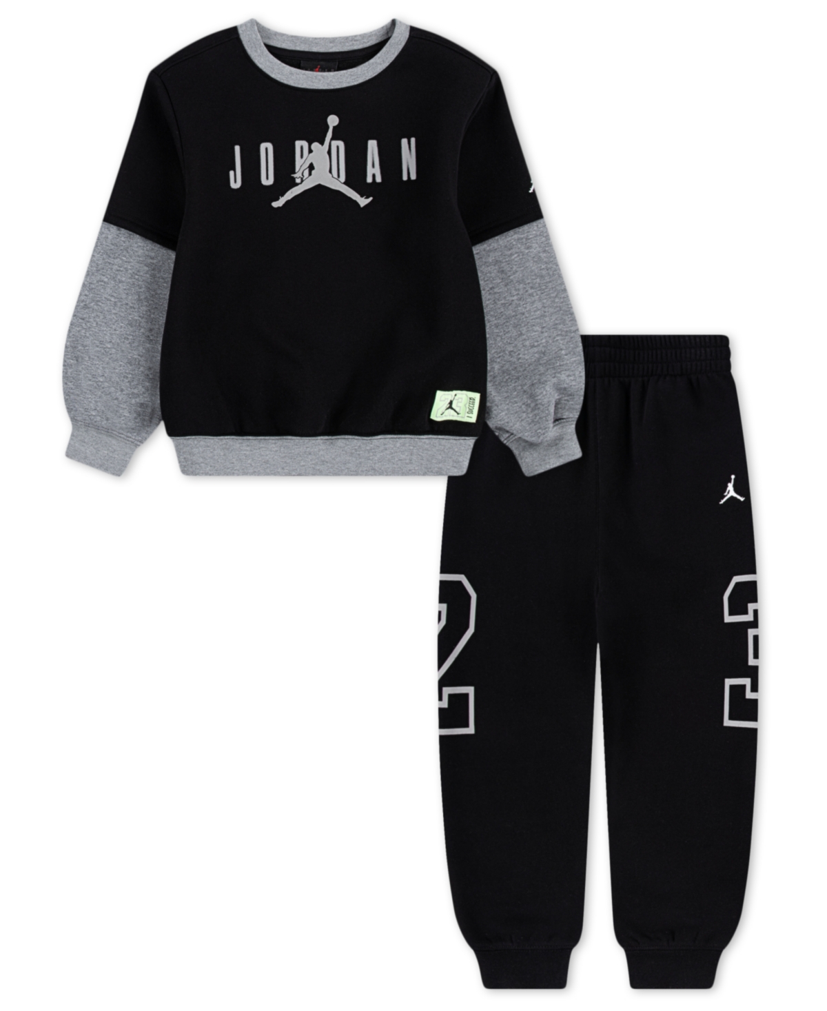 Click here for Jordan Boys 4-7 2-Piece Long-Sleeve Sweatshirt and... prices