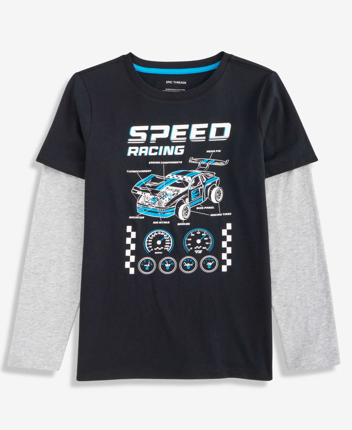 Click here for Epic Threads Boys 5-20 Speed Racing Layered-Look T... prices