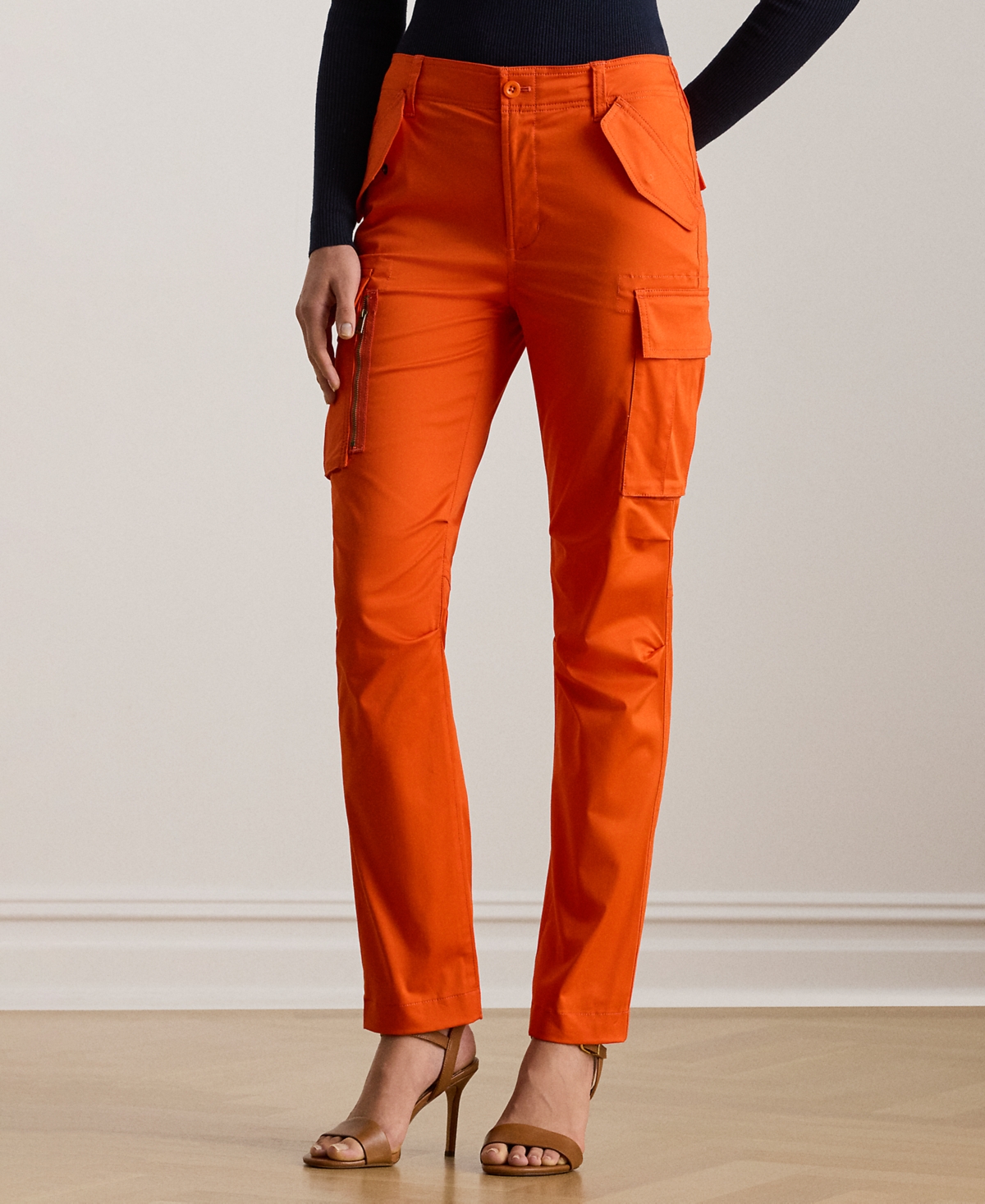 Click here for Lauren Ralph Lauren Petite Cargo Pants - Dusk Oran... prices