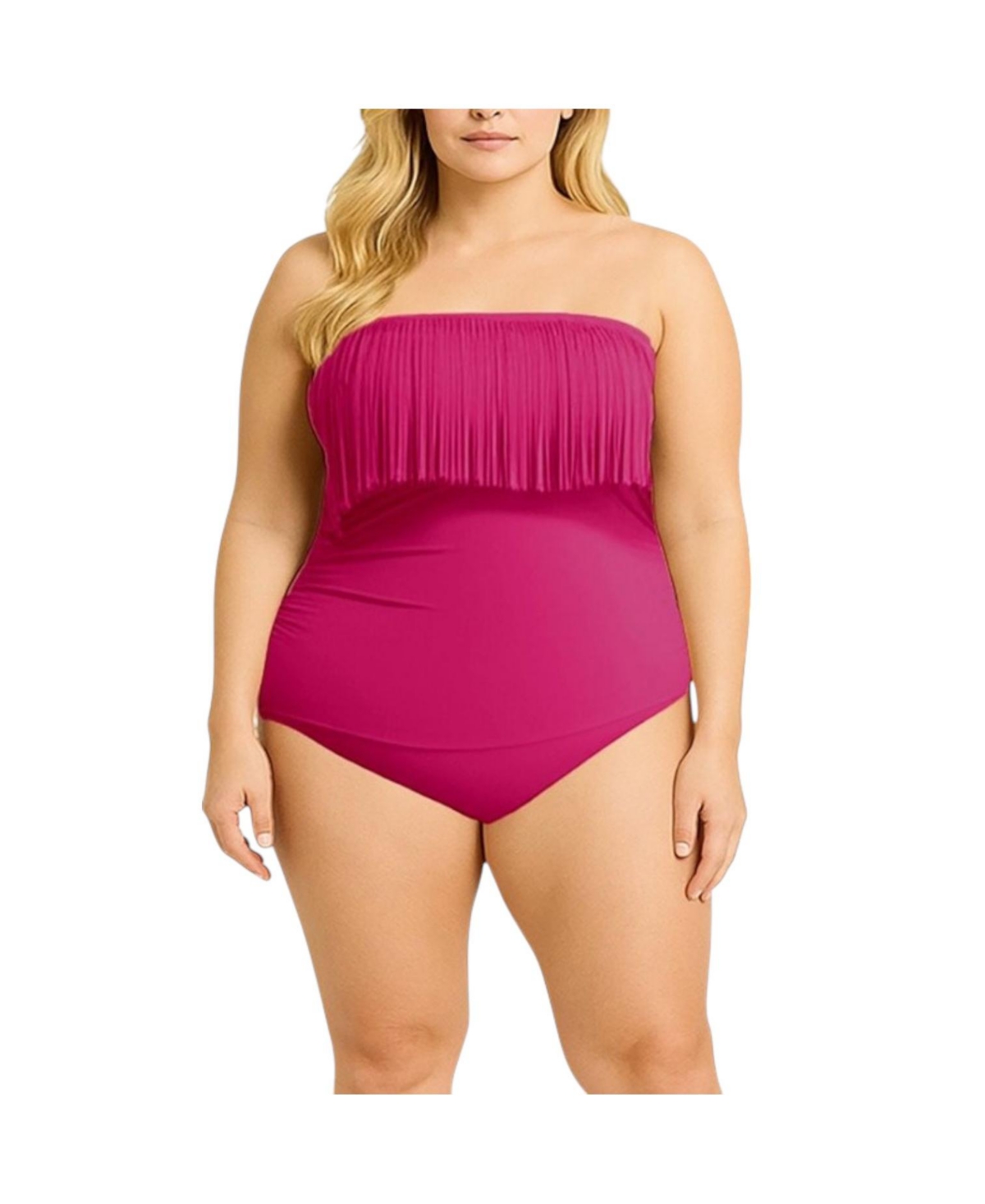 Click here for Swimsuits for All Womens Fringe Bandeau One Piece... prices