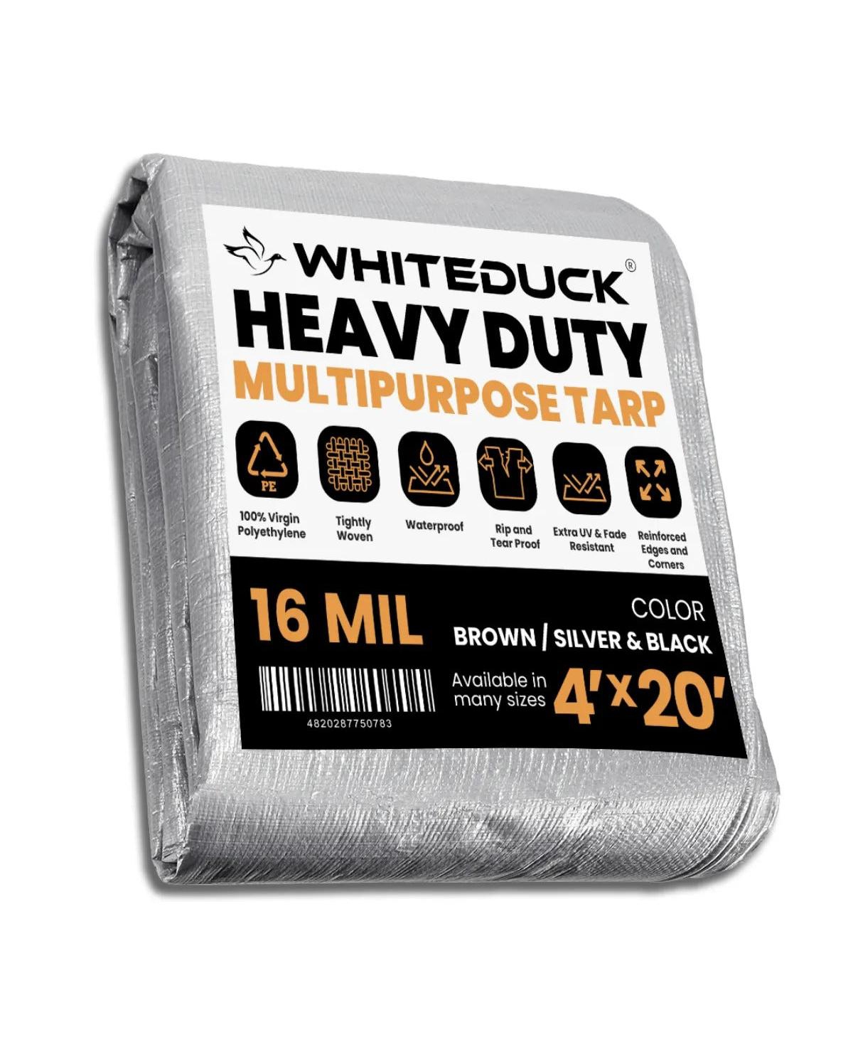 Click here for 8 oz. Poly Tarpaulin 4x20 Brown - Silver and black prices