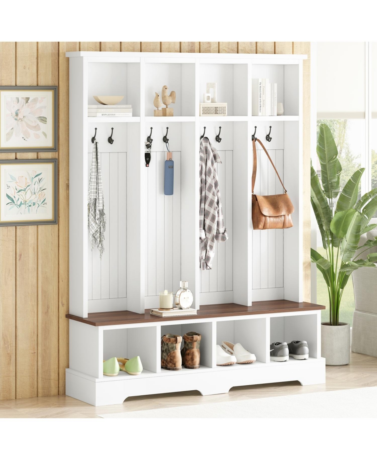 Click here for Streamdale Furniture Farmhouse Hall Tree with Benc... prices