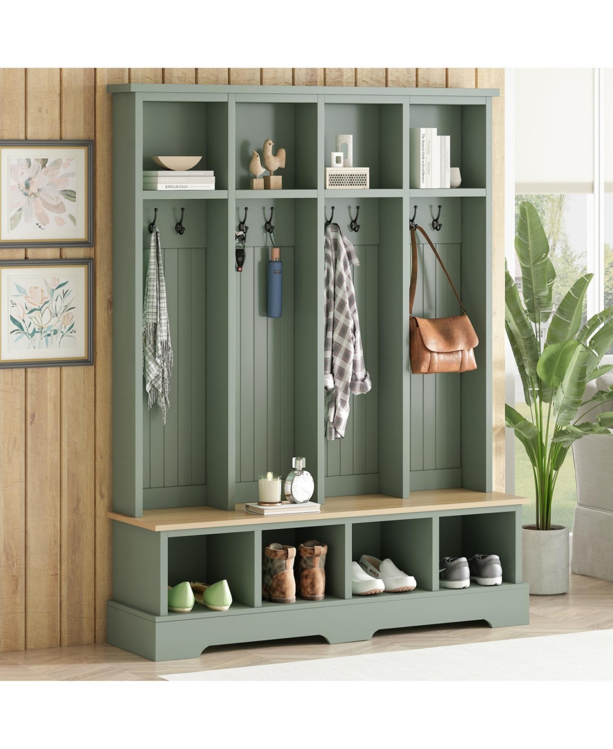 Click here for Streamdale Furniture Farmhouse Hall Tree with Benc... prices