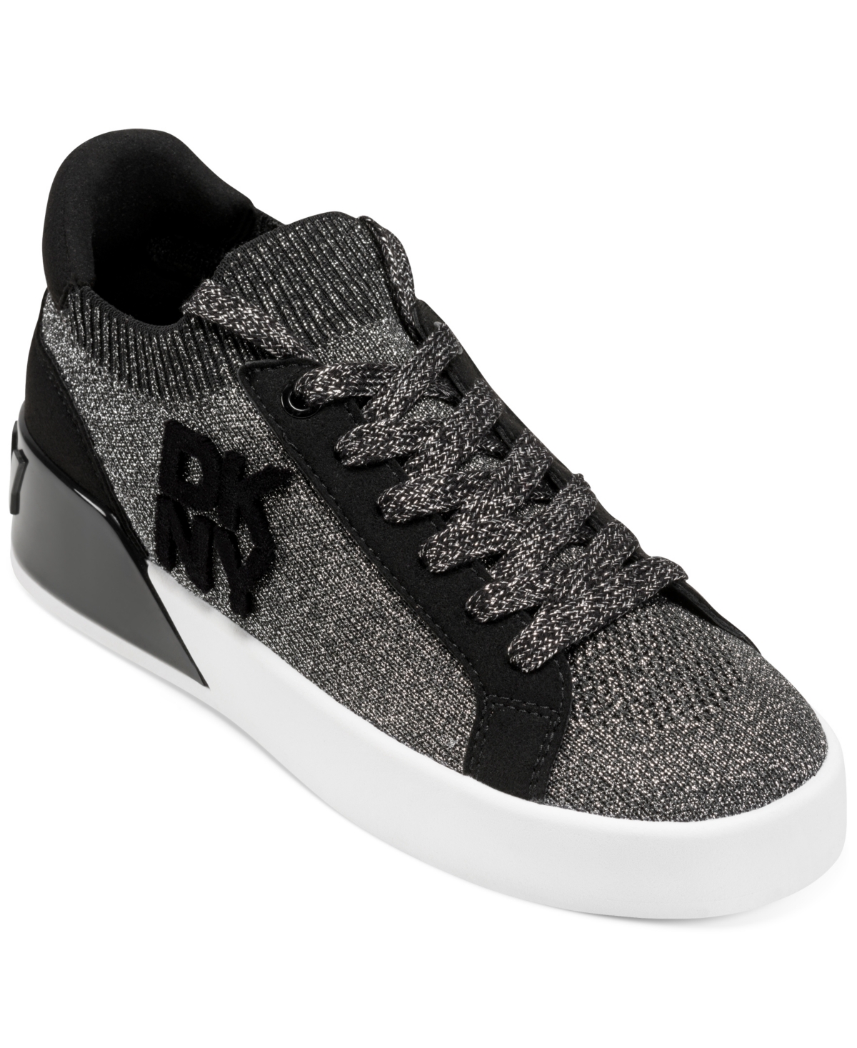 Click here for Dkny Womens Mallory Lace-Up Sneakers - Nickel prices
