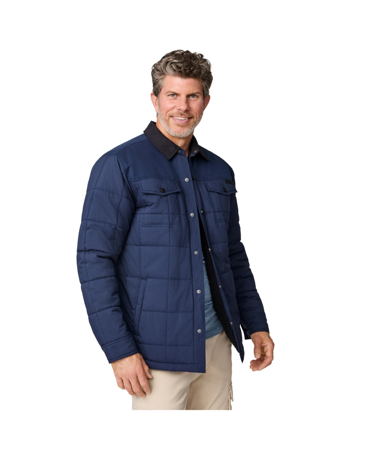 Click here for Free Country Mens Ridge View Shirt Jacket - Navy prices