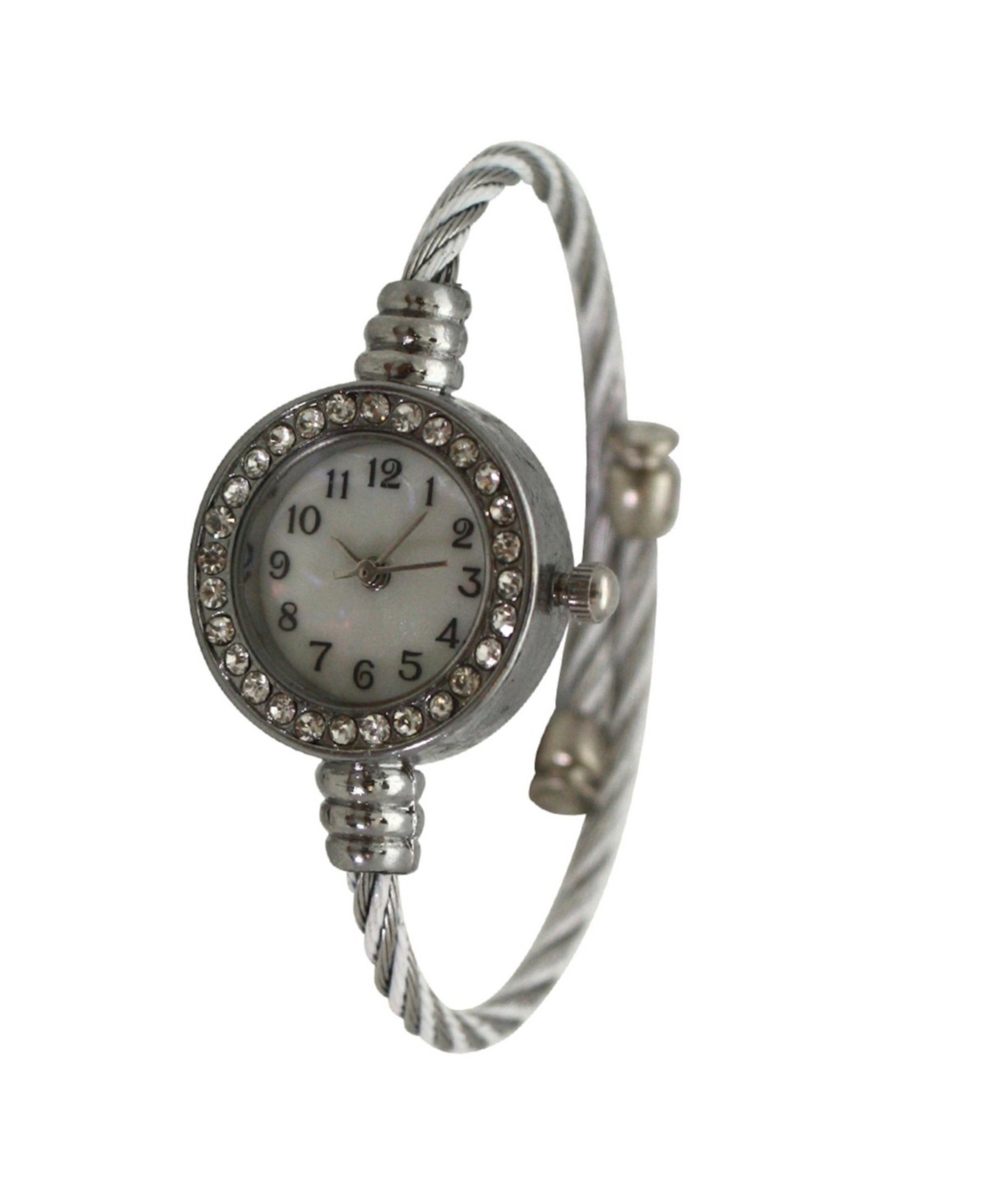 Click here for Olivia Pratt Silver Petite Twisted Bangle Bracelet... prices