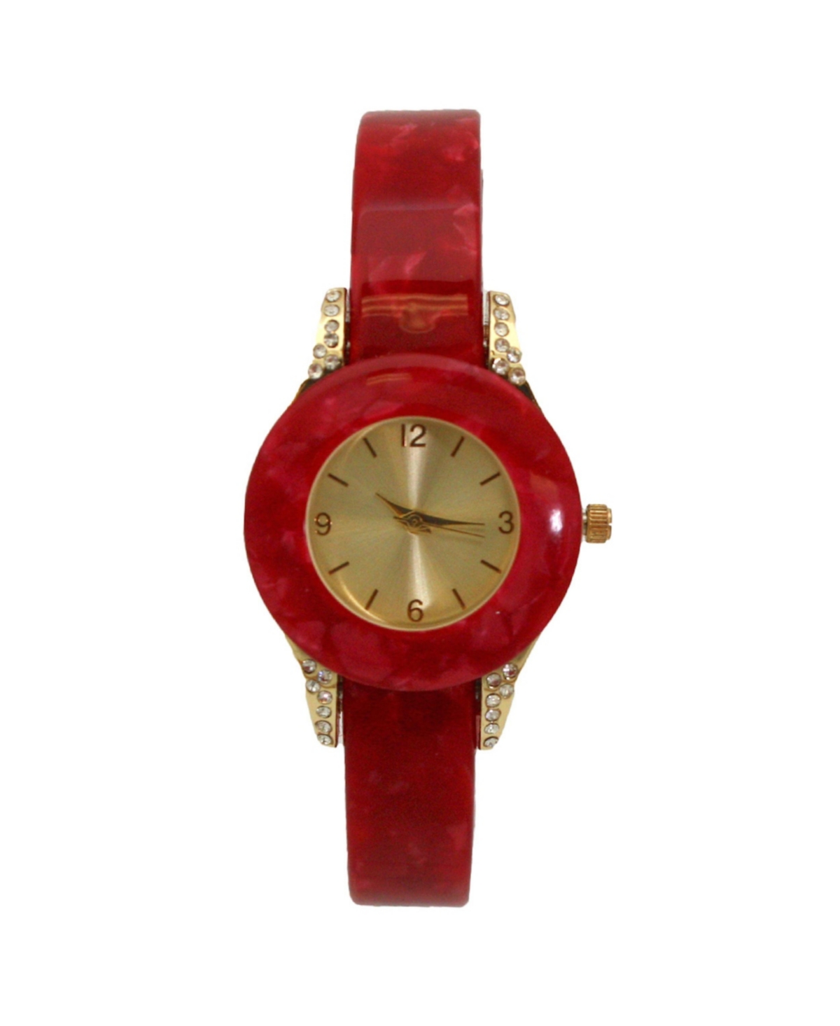 Click here for Olivia Pratt Red Rhinestone Tortoise Bangle Watch... prices