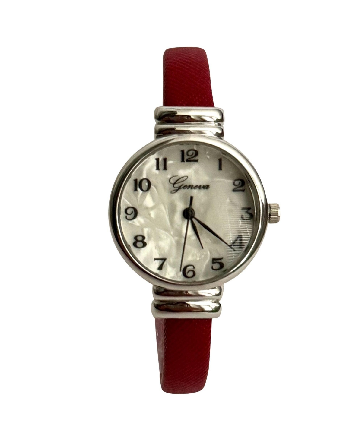 Click here for Olivia Pratt Red Faux Leather Thin Bangle Women Wa... prices