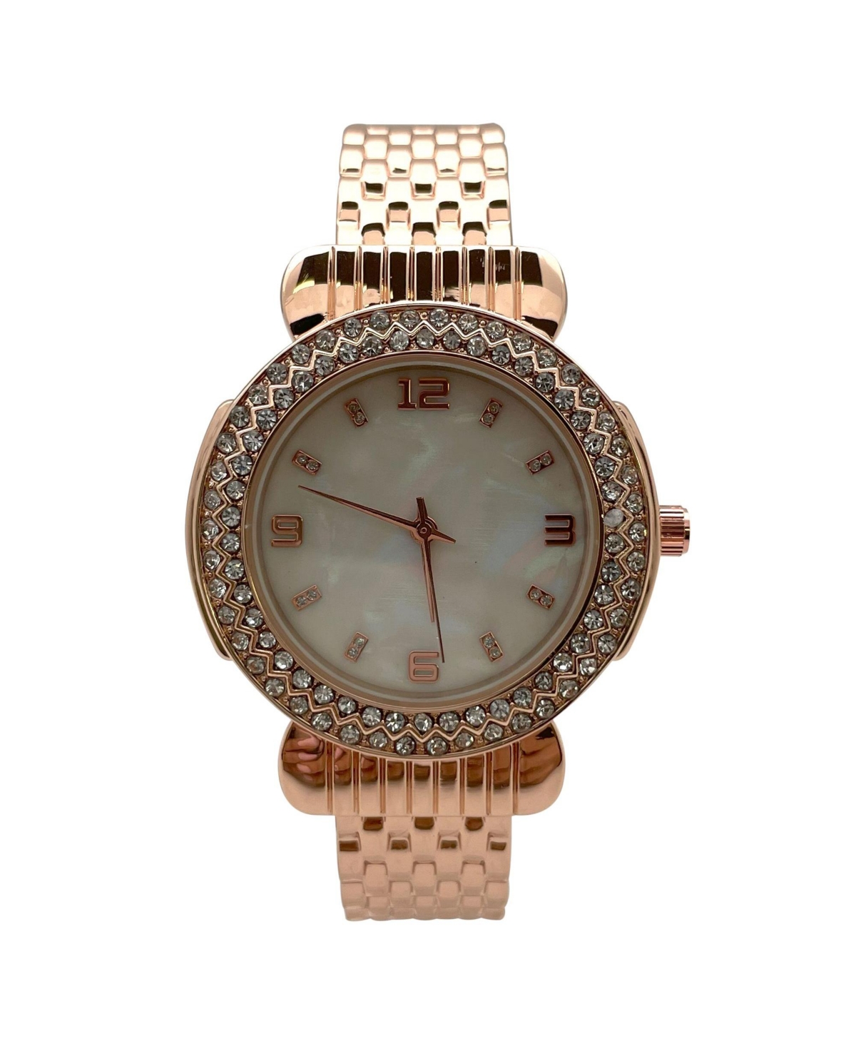 Click here for Olivia Pratt Rose Gold Round Face Rhinestone Bezel... prices