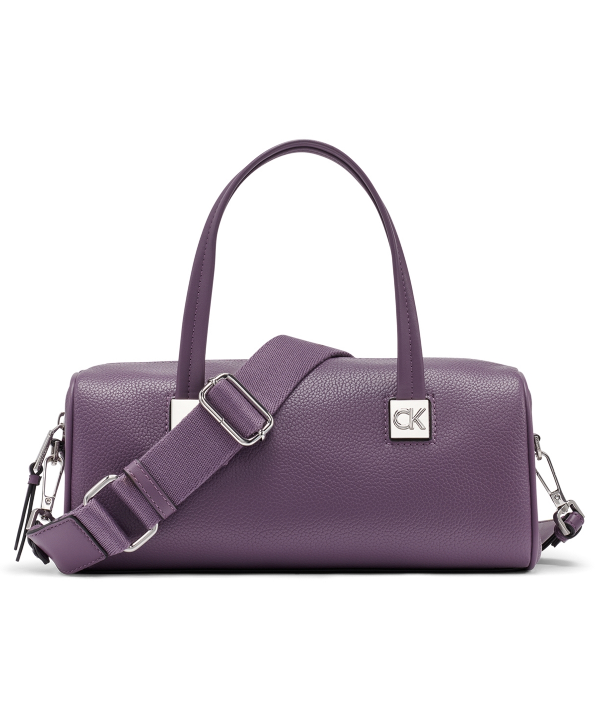 Click here for Calvin Klein Rue Small Satchel Bag - Winter Plum prices
