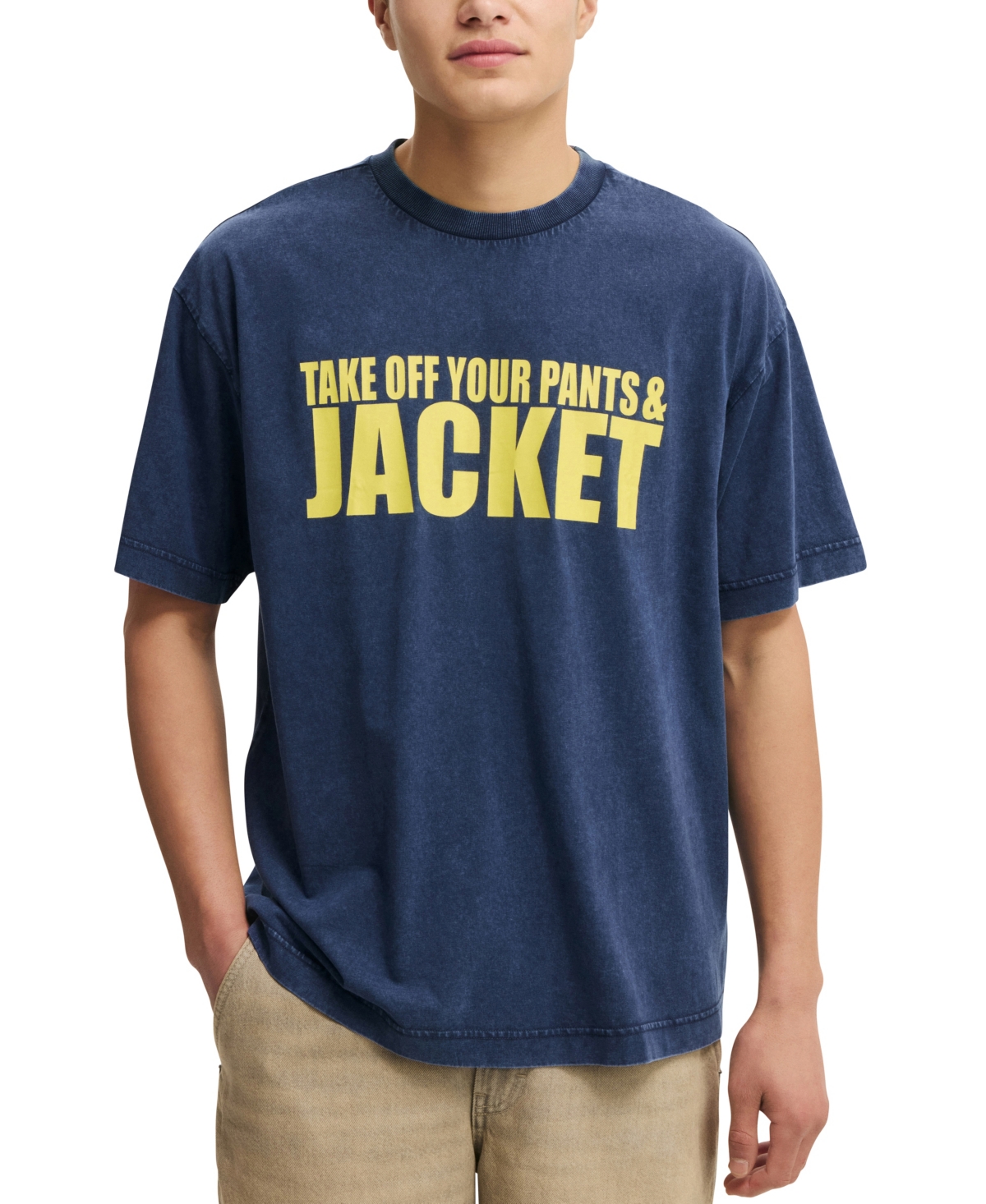 Click here for Cotton On Mens Box Fit T-Shirt - Navy prices