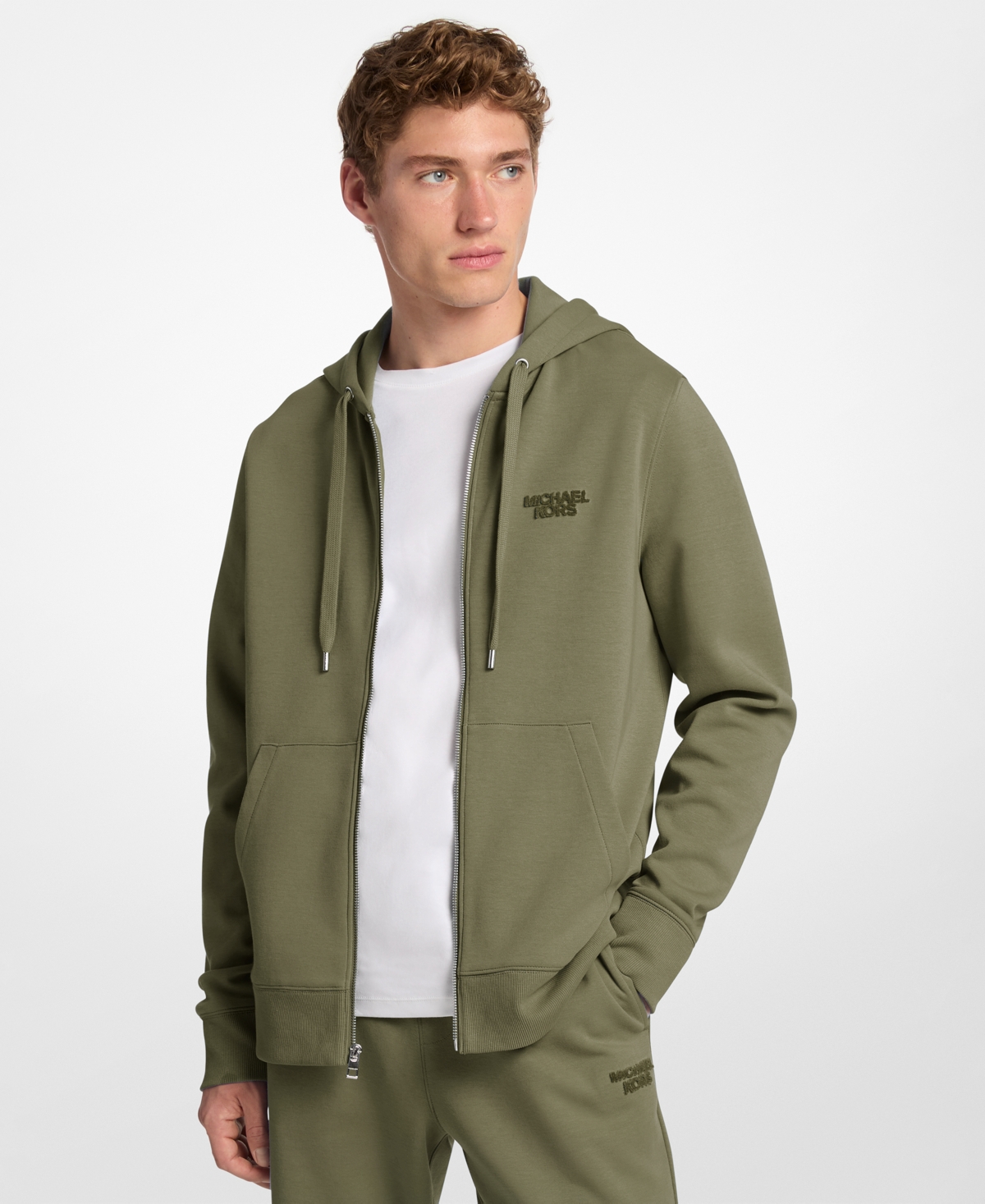Click here for Michael Kors Mens Full Zip Hooded Sweatshirt - Ivy prices