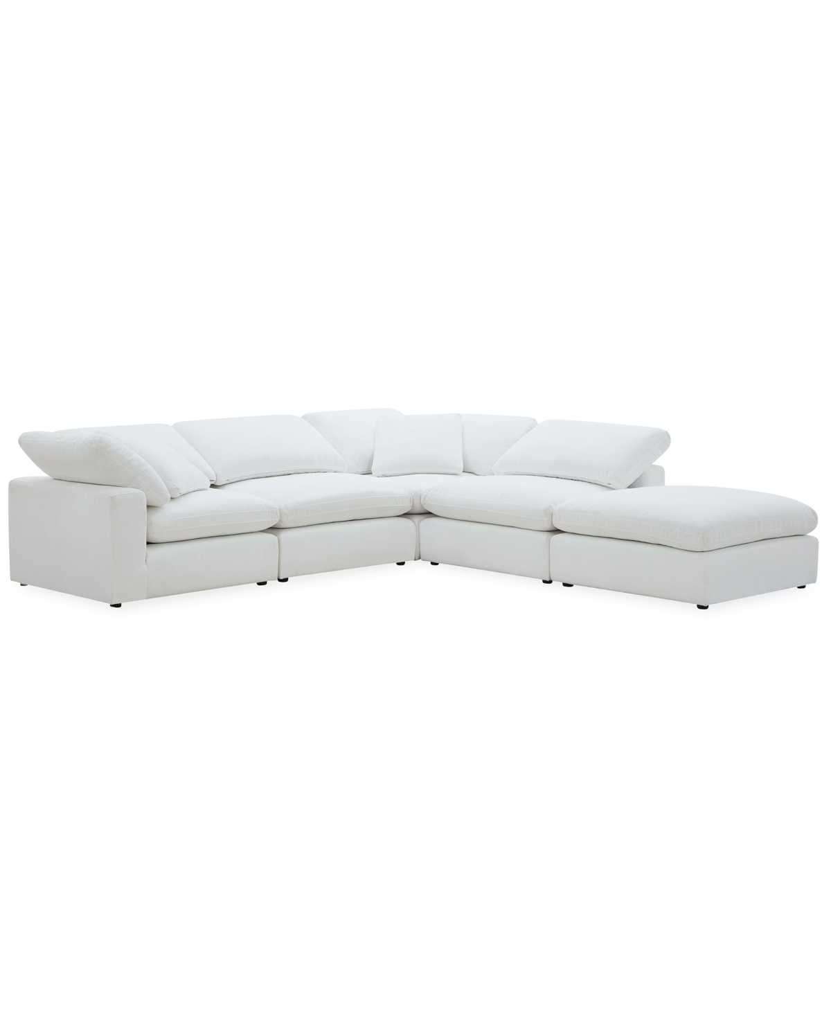 Click here for Furniture Fog 5-Pc. Fabric L-Sectional Ottoman End... prices