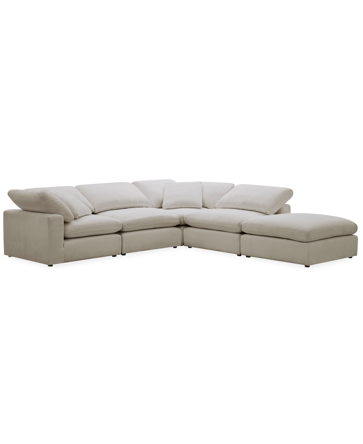 Click here for Furniture Fog 5-Pc. Fabric L-Sectional Ottoman End... prices