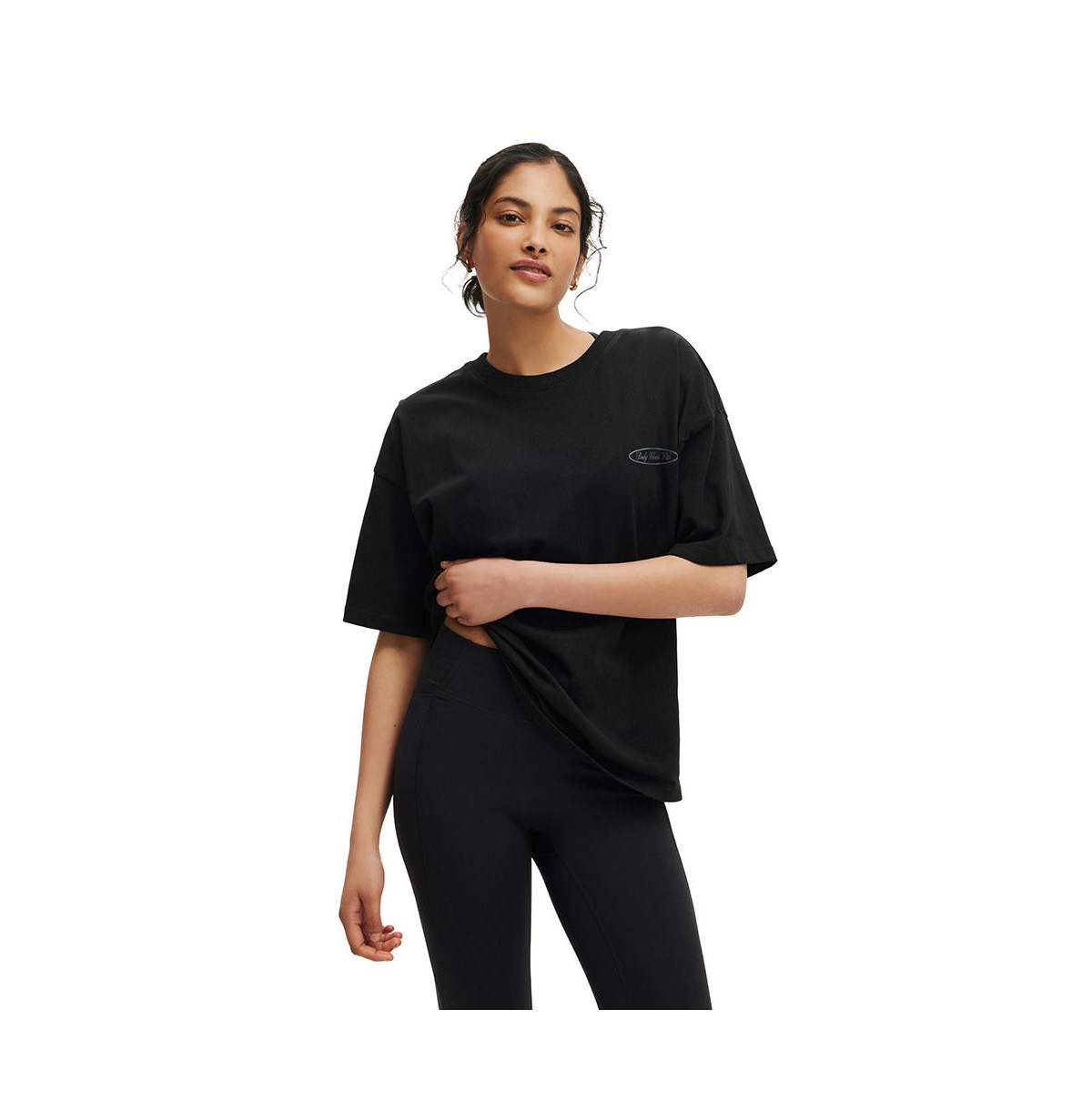 Click here for Cotton On Womens Active Graphic Tee - Black/body w... prices