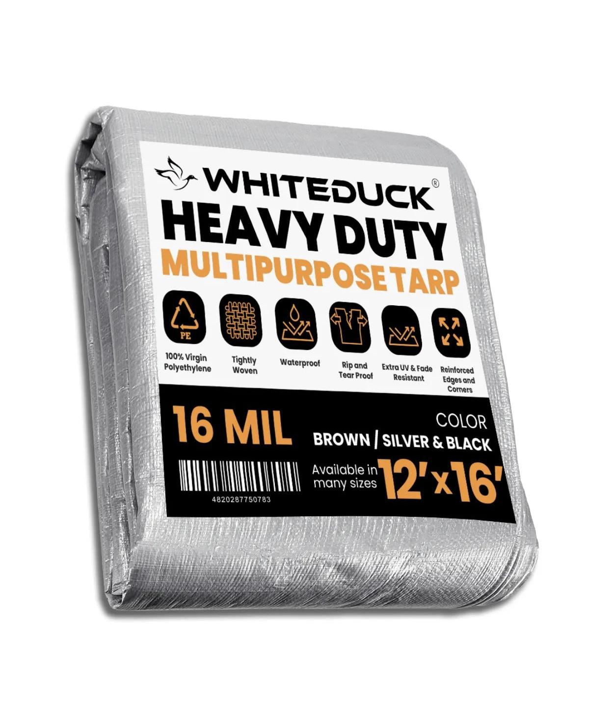Click here for 8 oz. Poly Tarpaulin 12x16 Silver & Black - Silver... prices