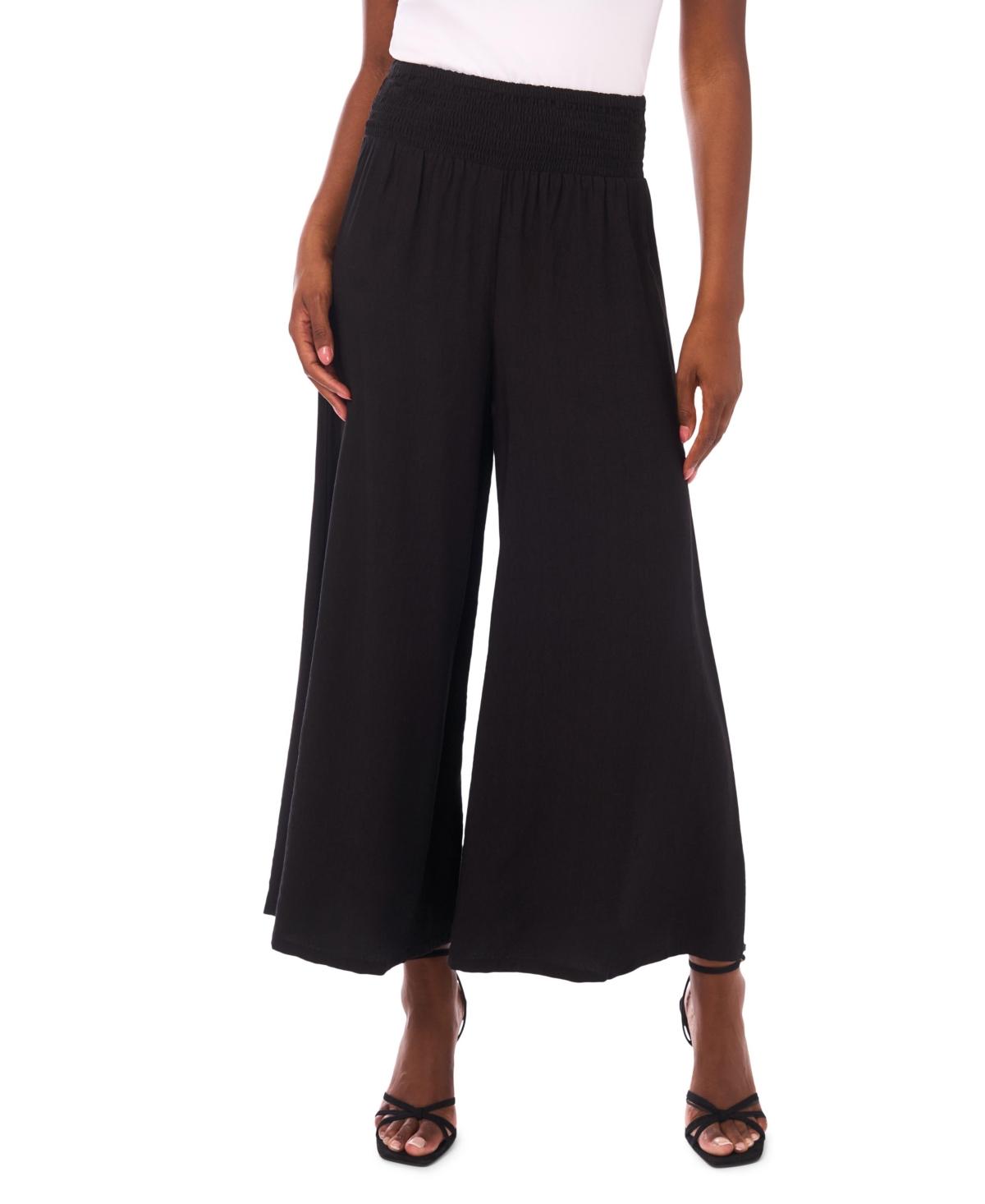 Click here for Vince Camuto Womens Wide Leg Elastic Pants - Rich... prices