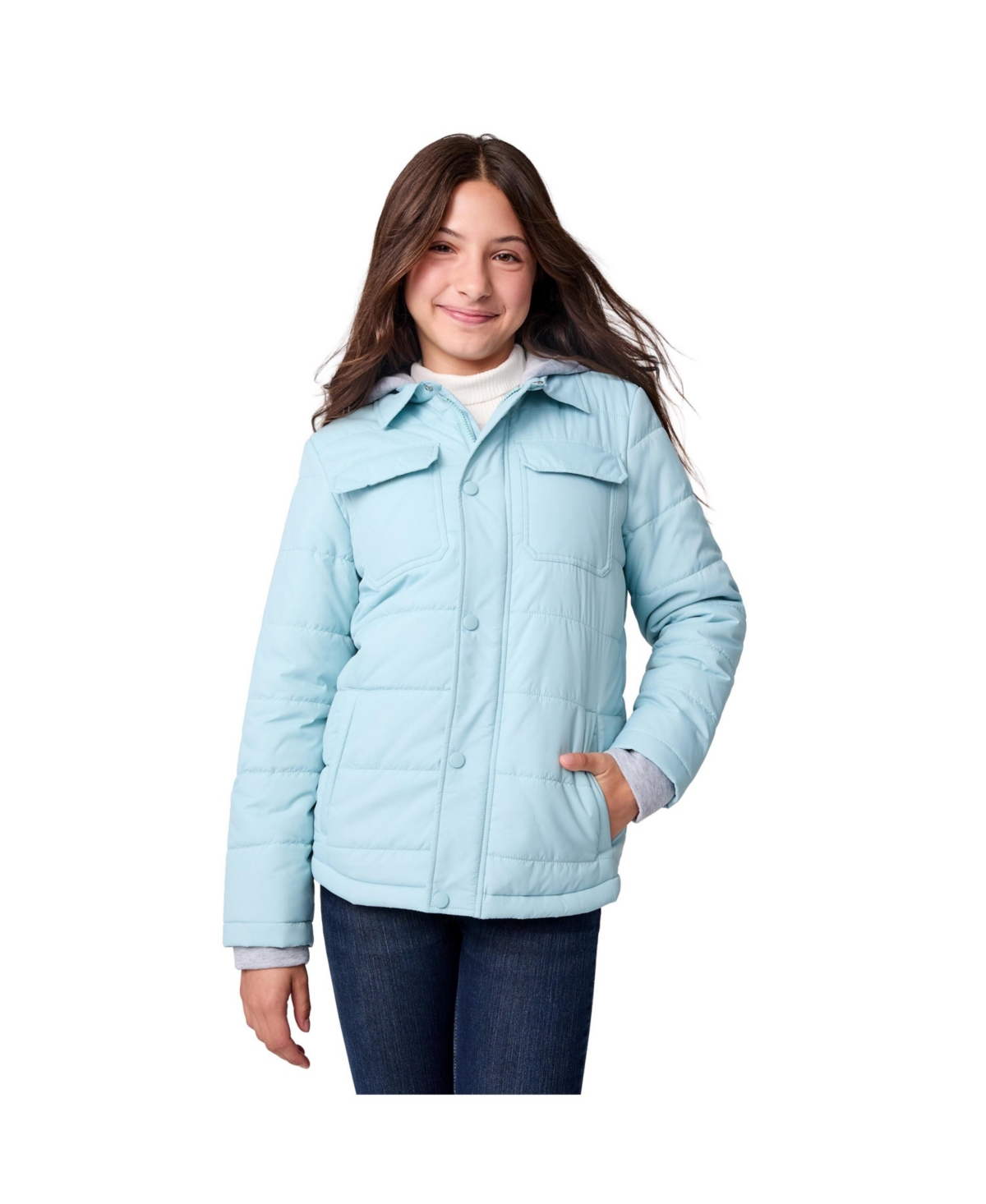 Click here for Free Country Girls Trail Puffer Hoodie Shacket - M... prices