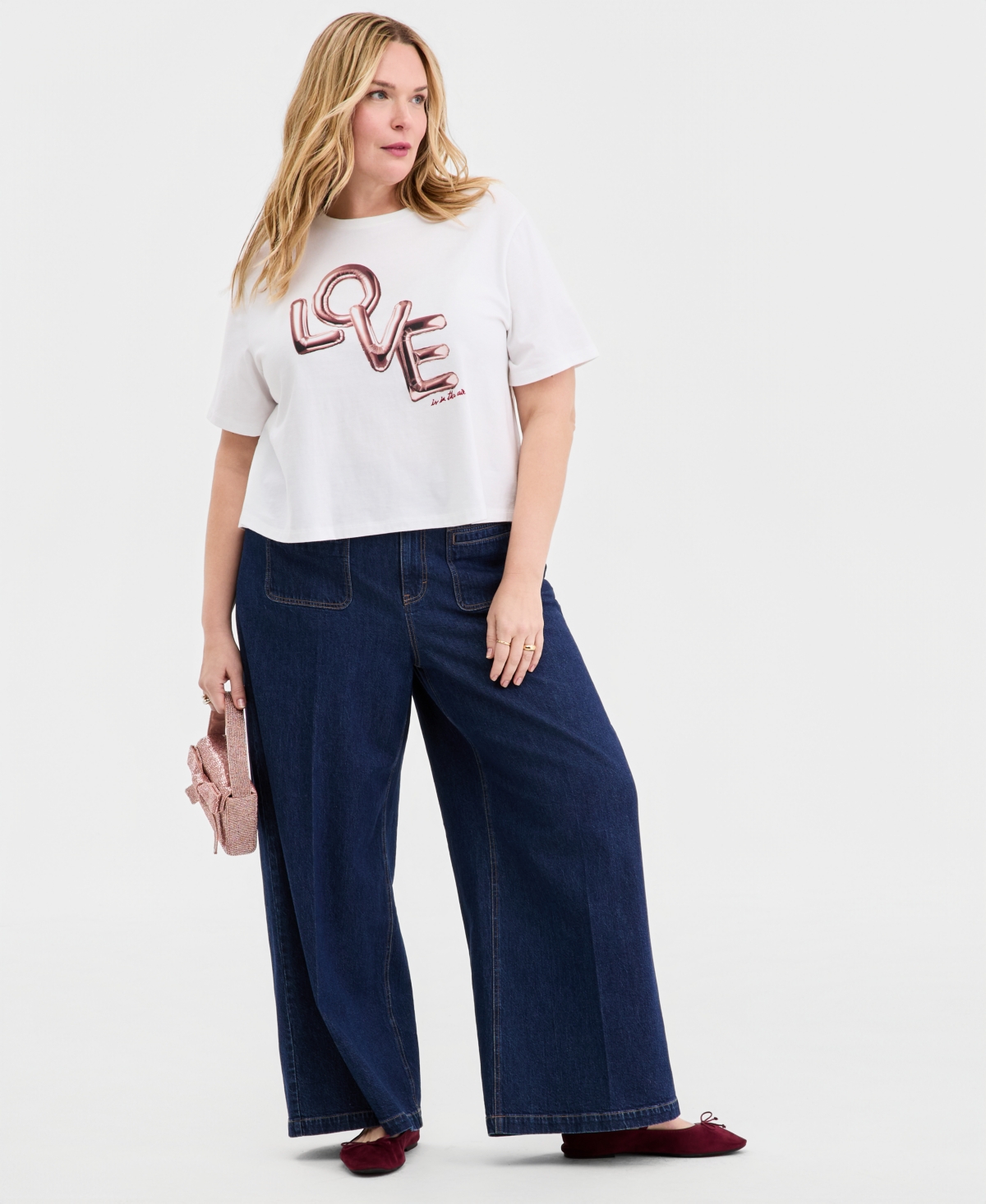 Click here for On 34th Trendy Plus Size High-Rise Wide-Leg Jeans... prices