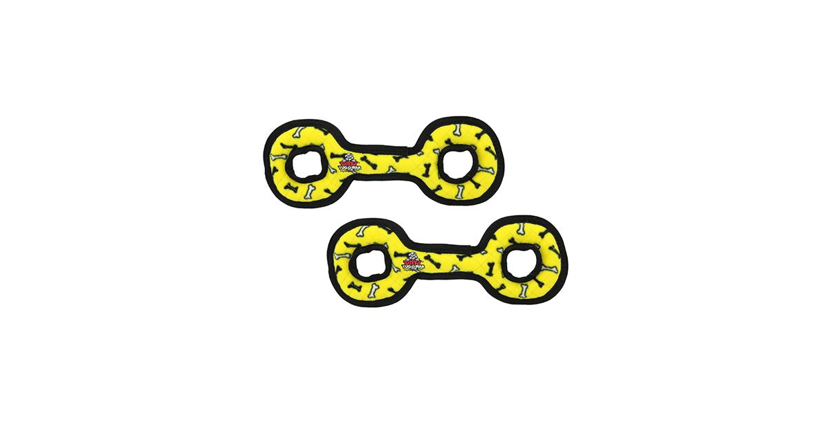 Click here for Tuffy Medium Tug-o-War Yellow Bone 2 Pack  Durable... prices