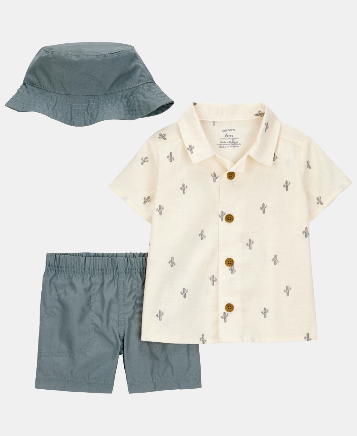 Click here for Carters Baby Boys 3-Piece Cactus Short-Sleeve Shir... prices