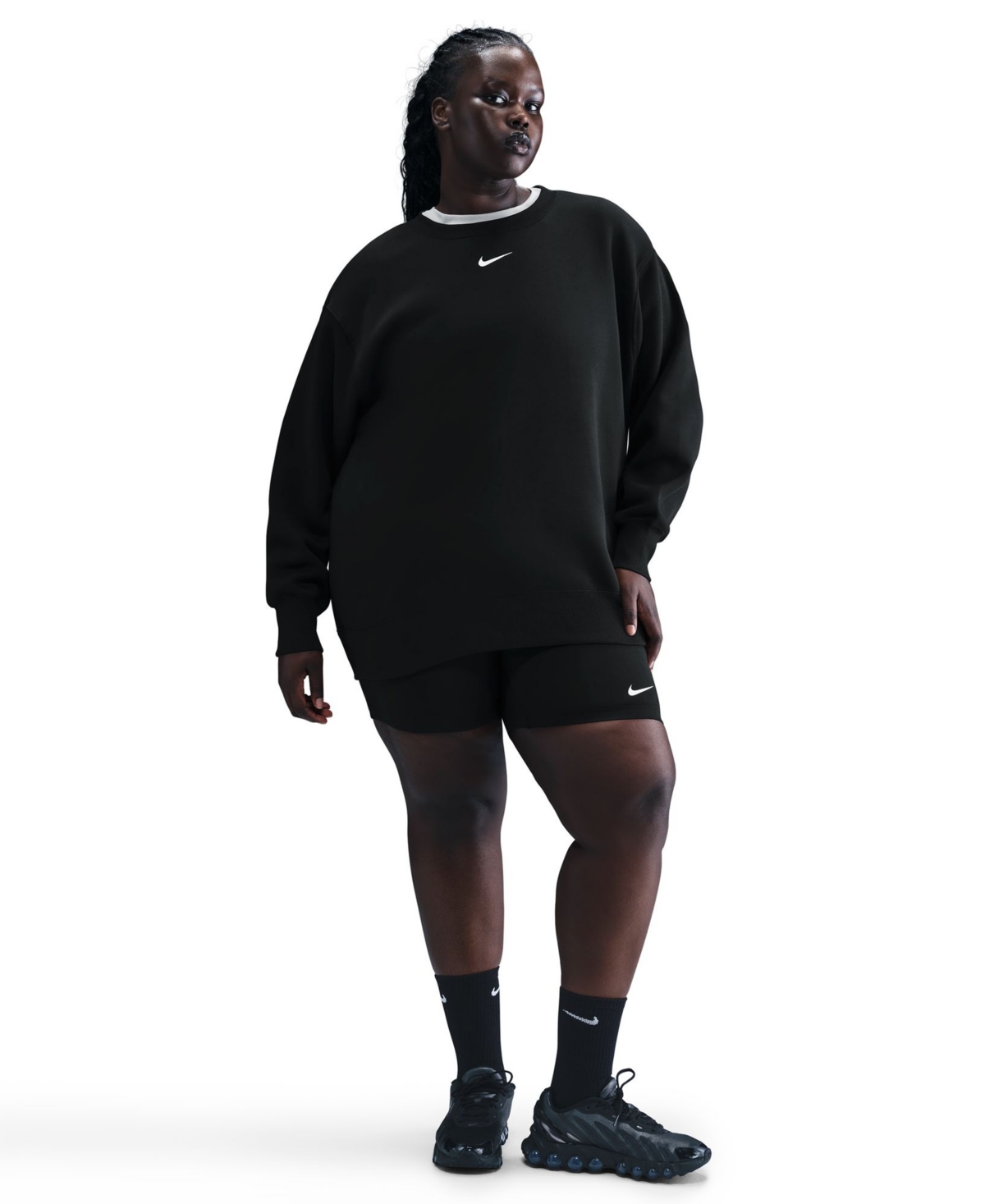 Click here for Nike Plus Size Phoenix Crew-Neck Sweatshirt - Blac... prices