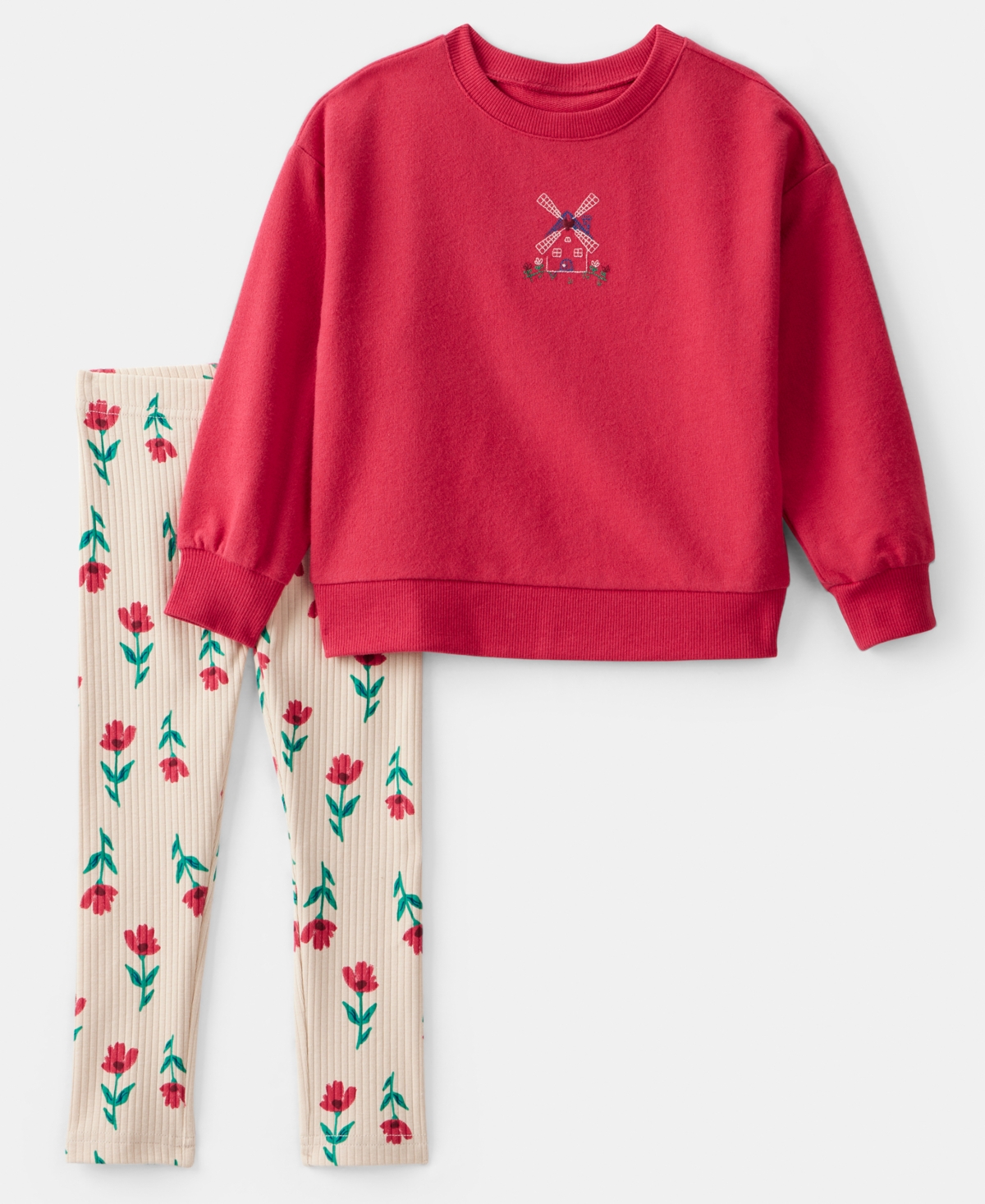 Click here for Carters Girls Toddler 2T-5T 2-Piece Floral Windmil... prices