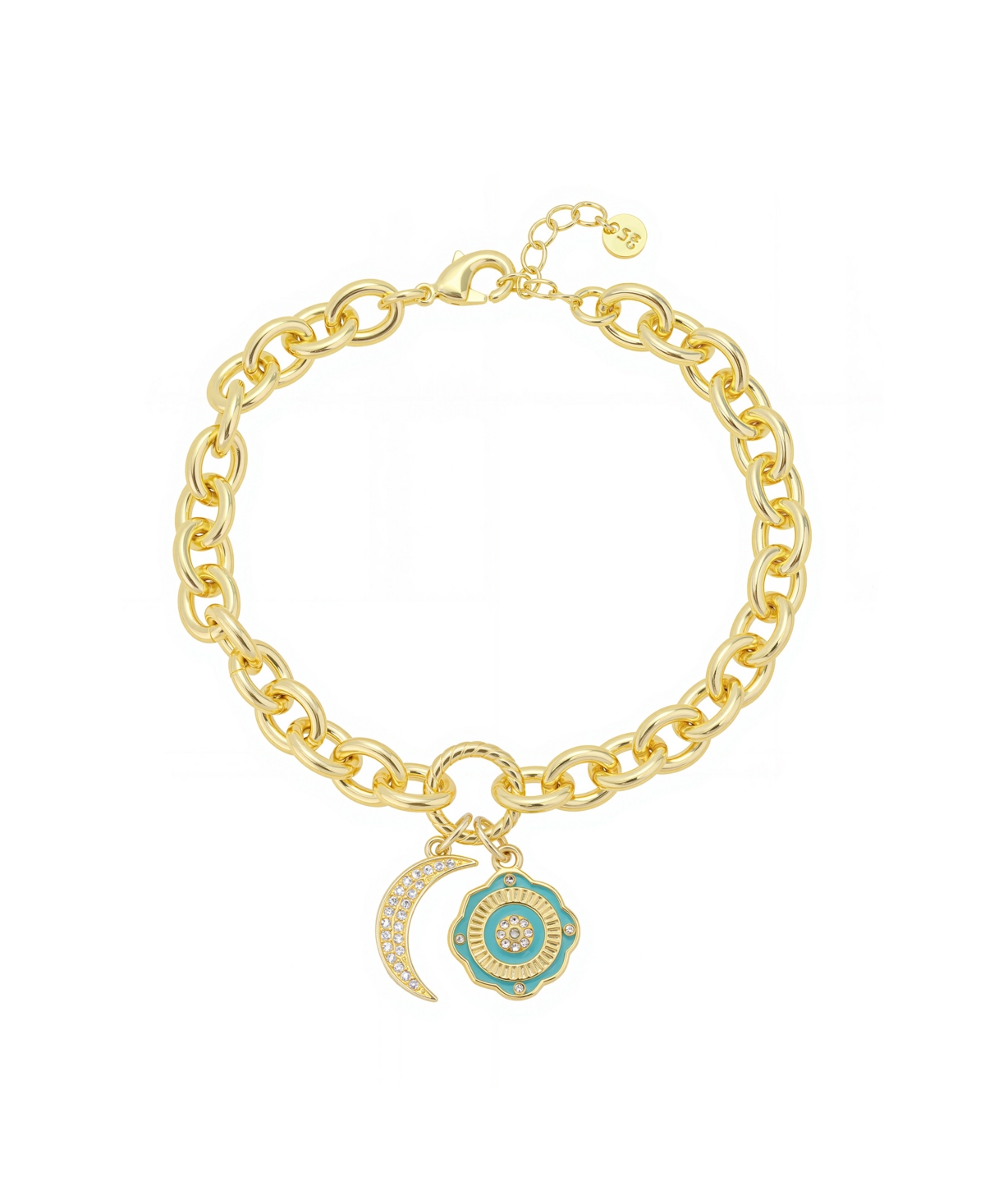 Click here for Unwritten Cubic Zirconia Moon Crystal Green Enamel... prices
