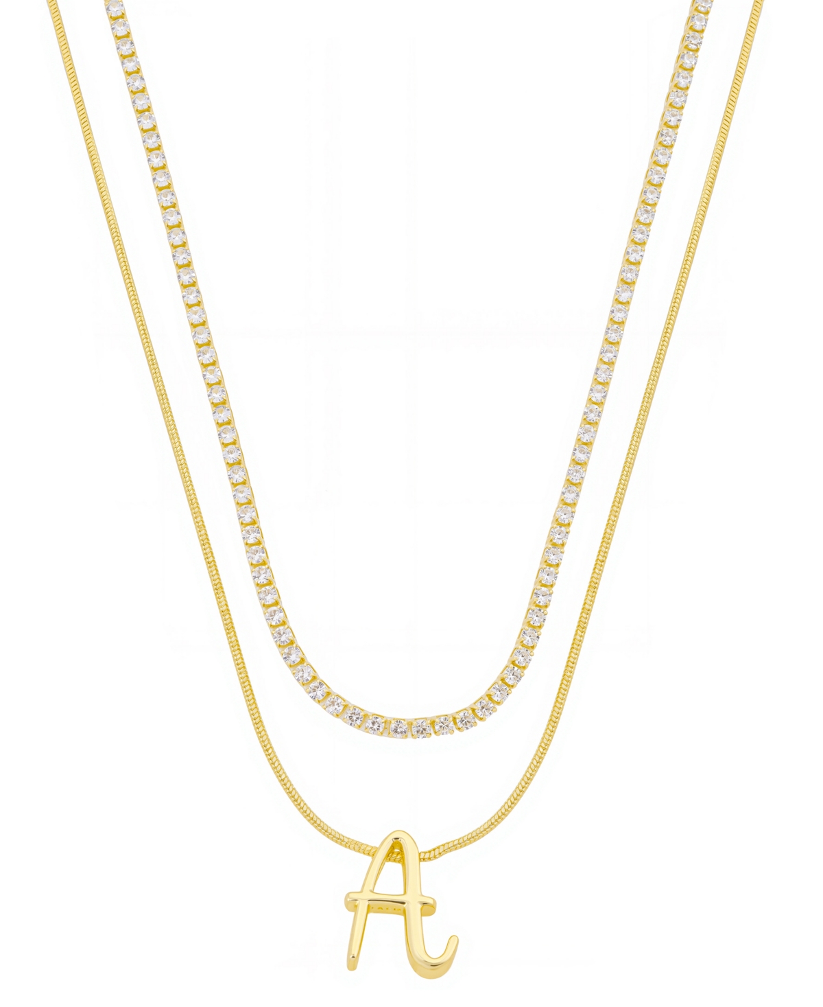 Click here for Unwritten Letter A Initial Snake Chain Cubic Zirco... prices