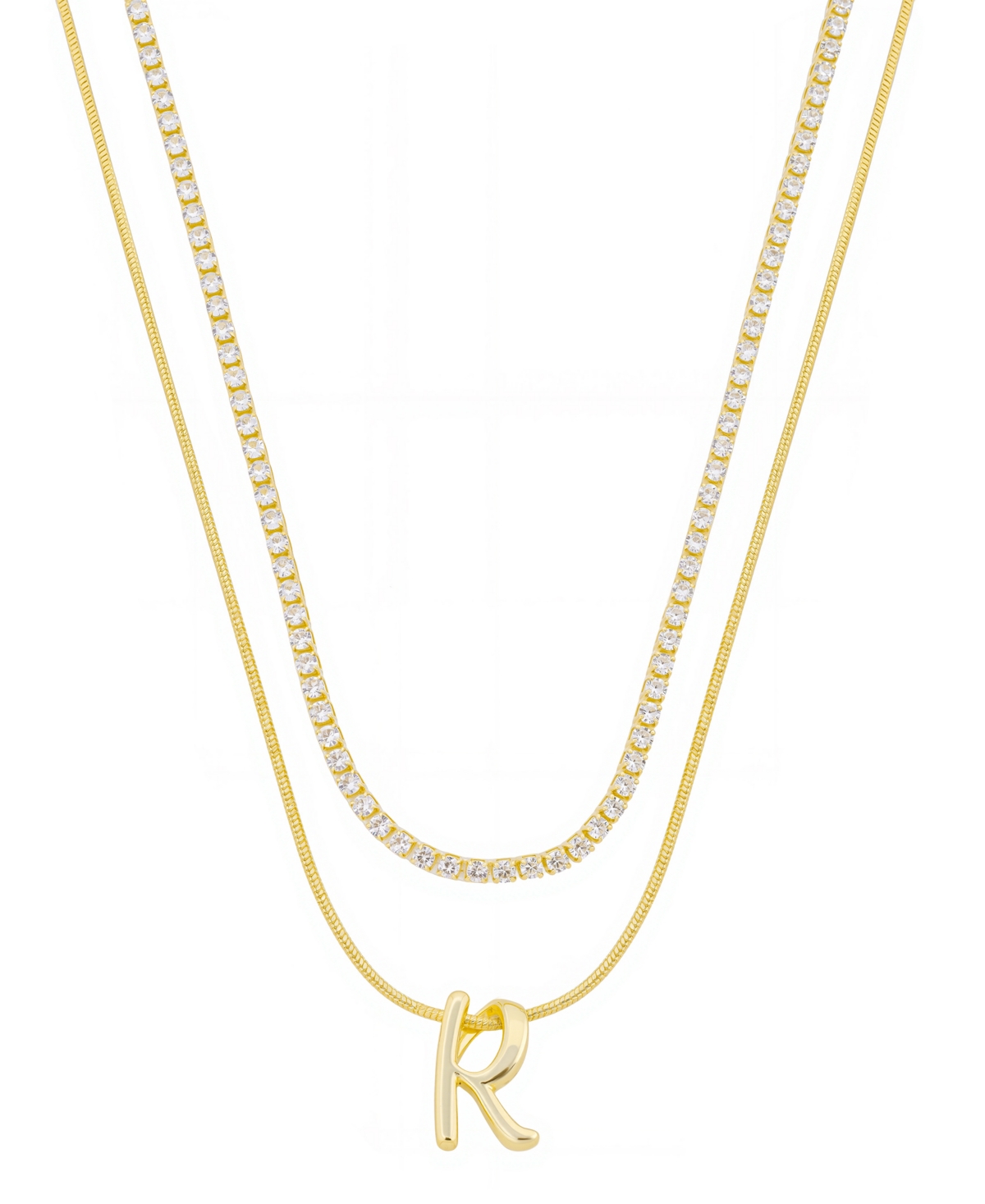Click here for Unwritten Letter R Initial Snake Chain Cubic Zirco... prices