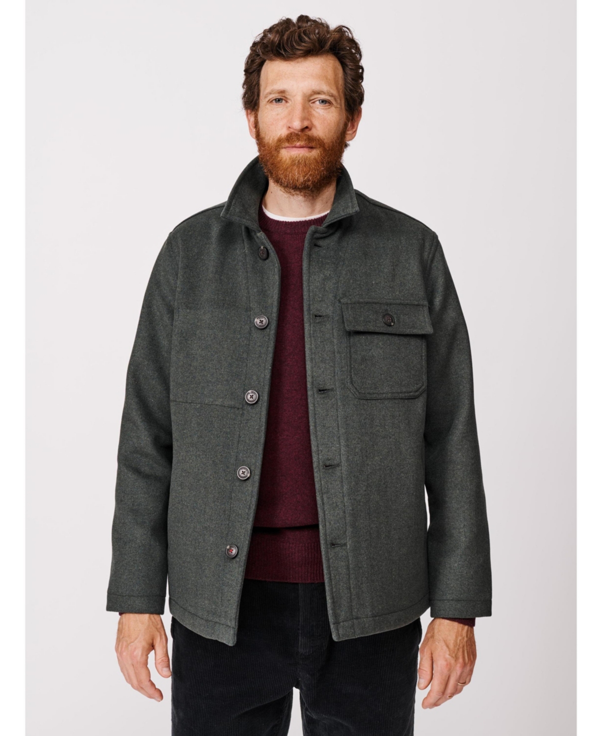 Click here for Aubin Mens Nettleham Shirt Jacket - Green herringb... prices