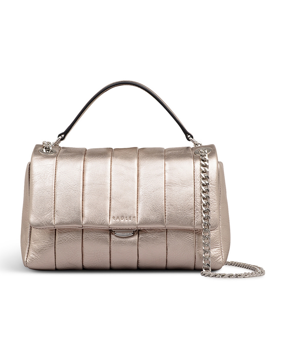 Click here for Radley London Burton Way - Metallic Small Flap Ove... prices