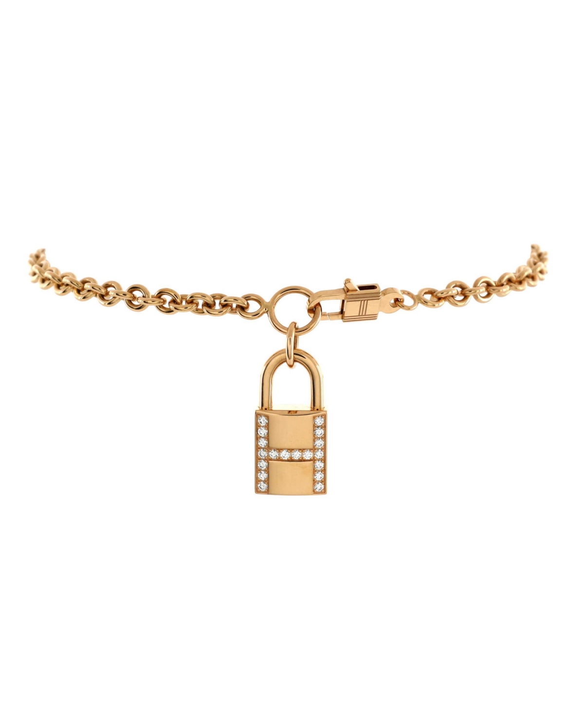 Click here for Pre-Owned Hermes Amulettes Cadenas Pendant Bracele... prices