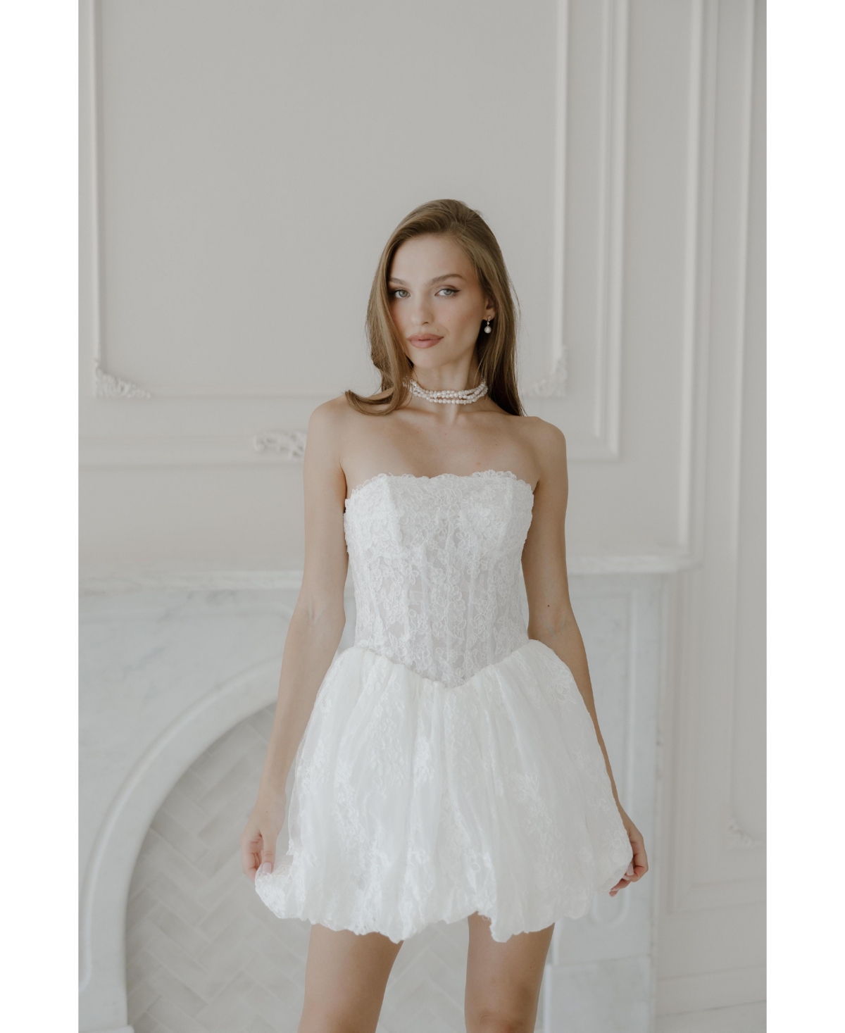 Click here for Untamed Petals Womens Juliette Mini Dress - Ivory prices