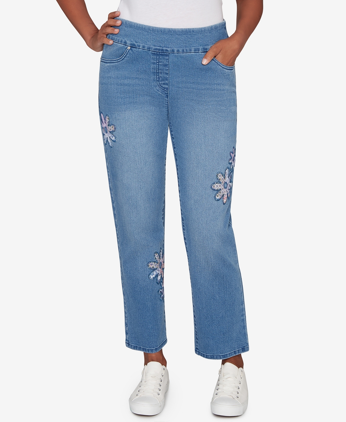 Click here for Alfred Dunner Petite Hilton Head Floral Applique D... prices