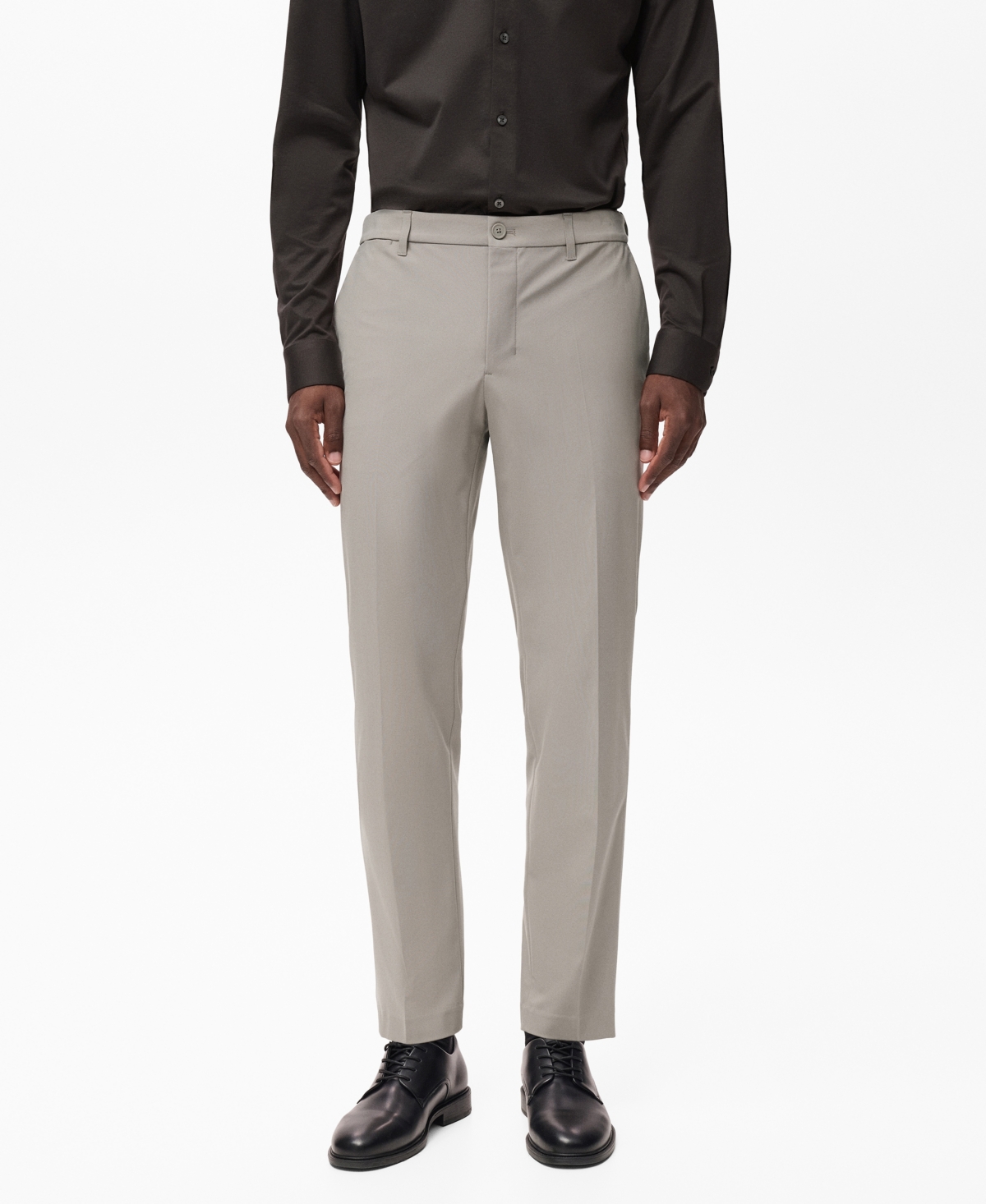 Click here for Mango Mens Slim-Fit Thermoregulating Pants - Light... prices