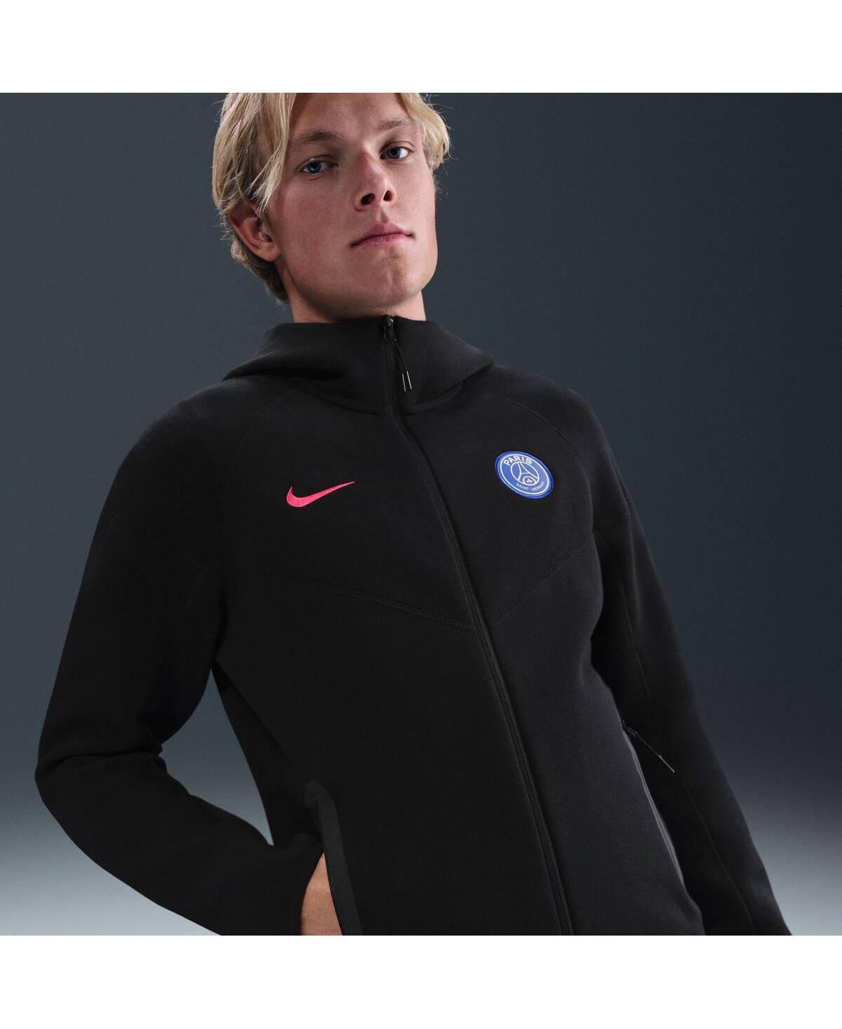 Click here for Nike Mens Black Paris Saint-Germain Tech Fleece Fu... prices