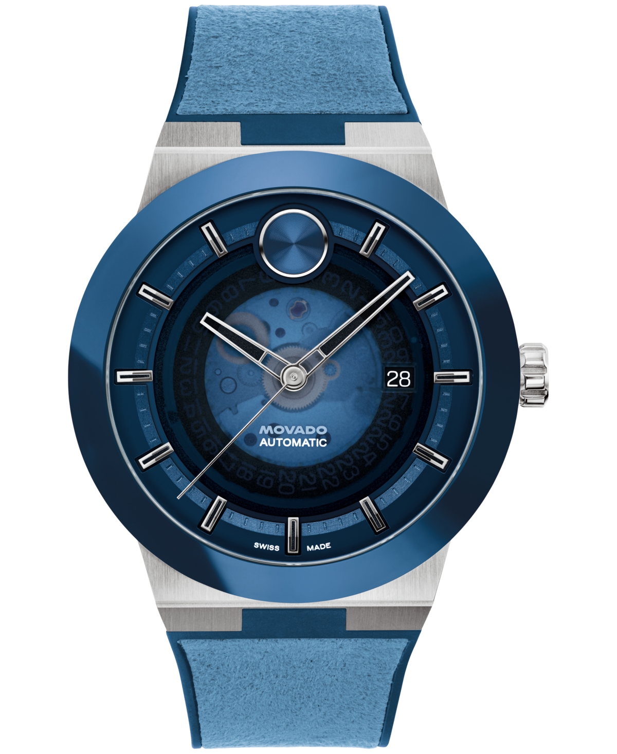 Click here for Movado Mens Bold Fusion Automatic Swiss Blue Silic... prices