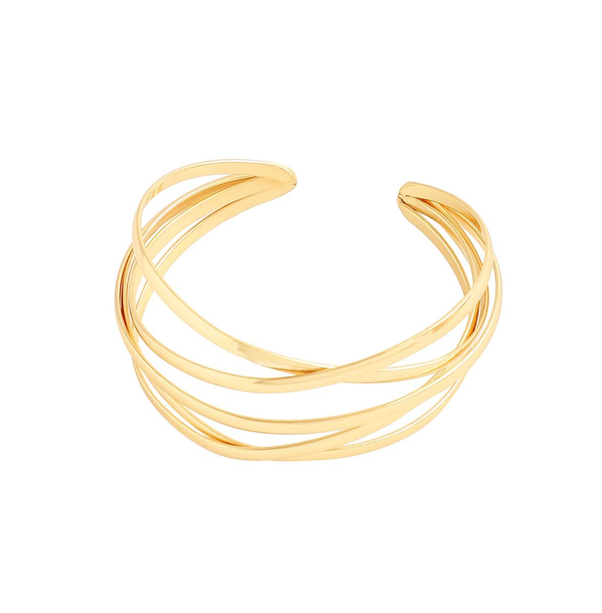 Click here for Sohi Womens Overlap Cuff Bracelet - Gold prices