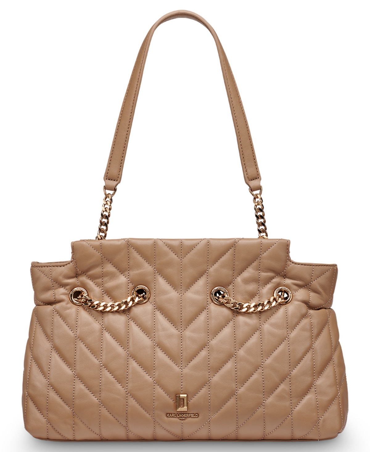 Click here for Karl Lagerfeld Paris Lafayette Medium Leather Satc... prices