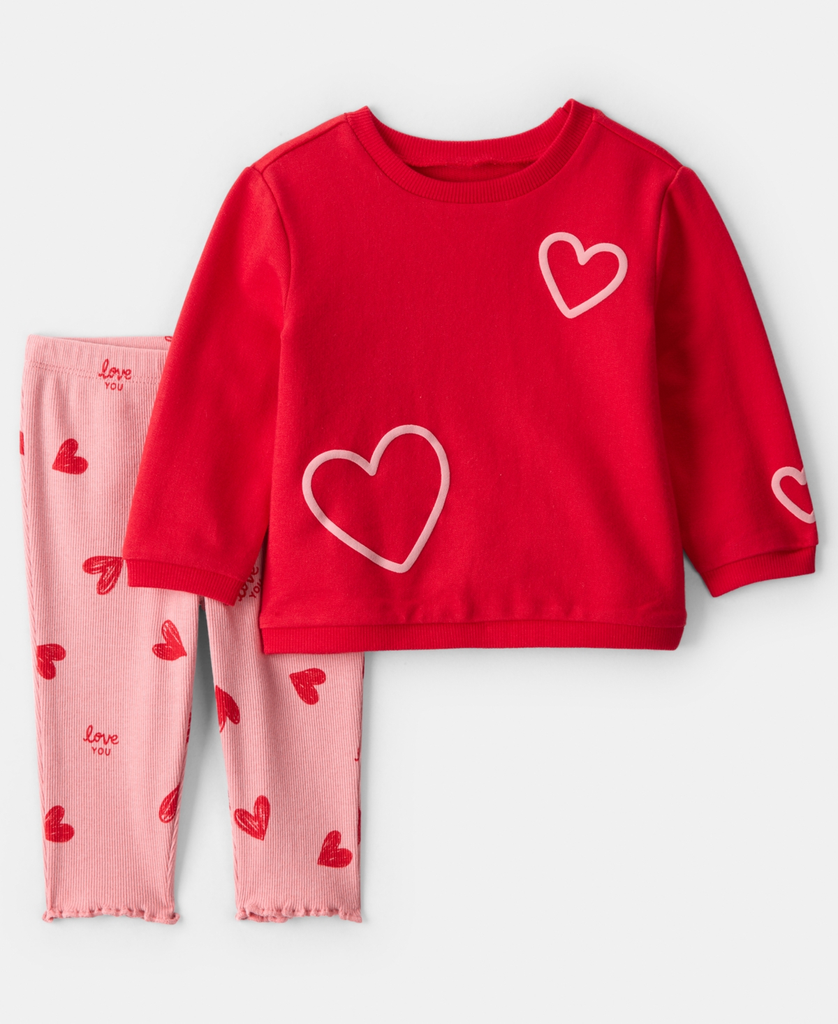 Click here for Carters Baby Girls 2-Piece Heart French Terry T-Sh... prices