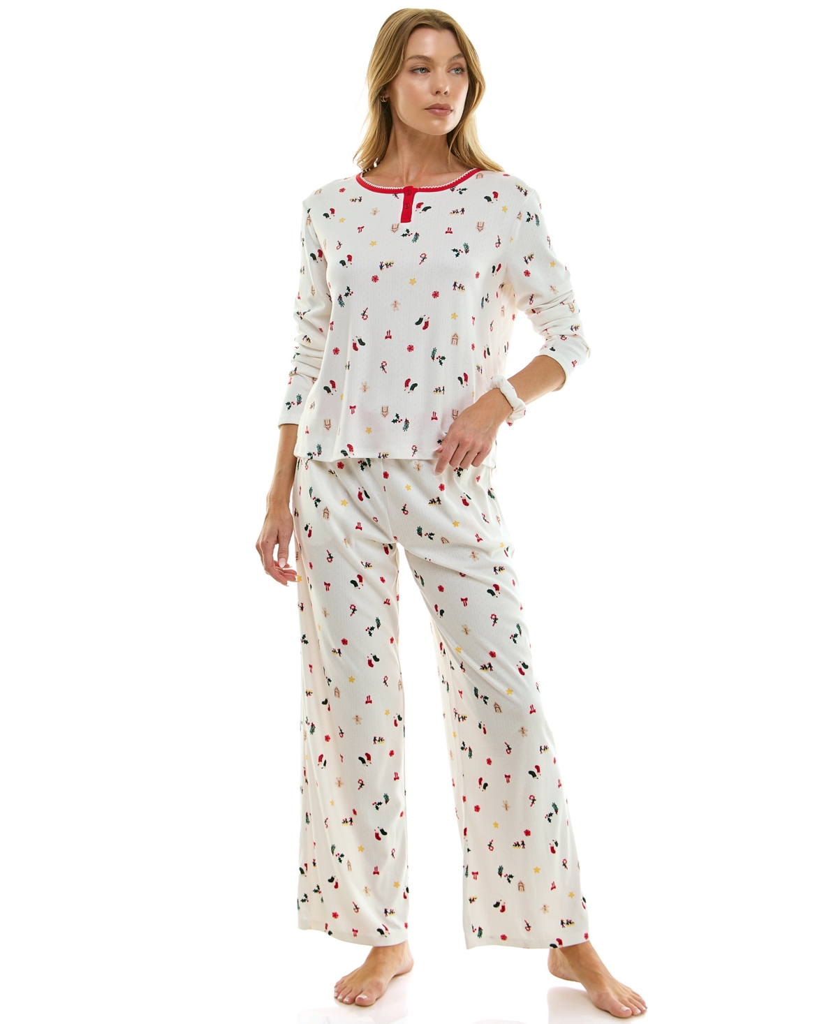 Click here for Roudelain Womens 2-Piece Printed Long-Sleeve Top a... prices