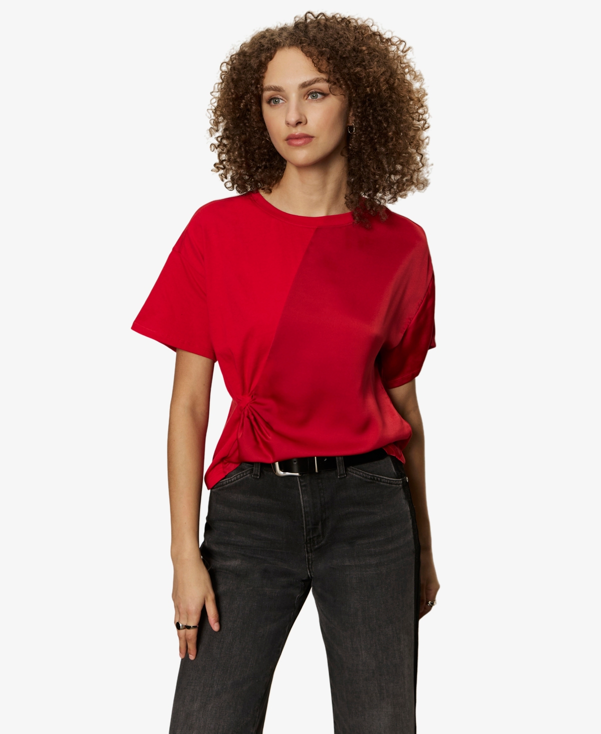 Click here for Sanctuary Womens Short-Sleeve Top - Cherry Lacquer prices