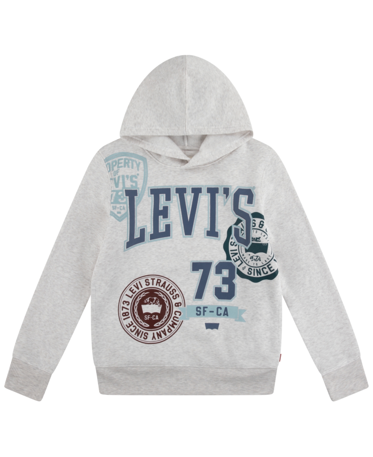 Click here for Levis Boys 8-20 Prep Crest Pullover Hoodie - Gray prices