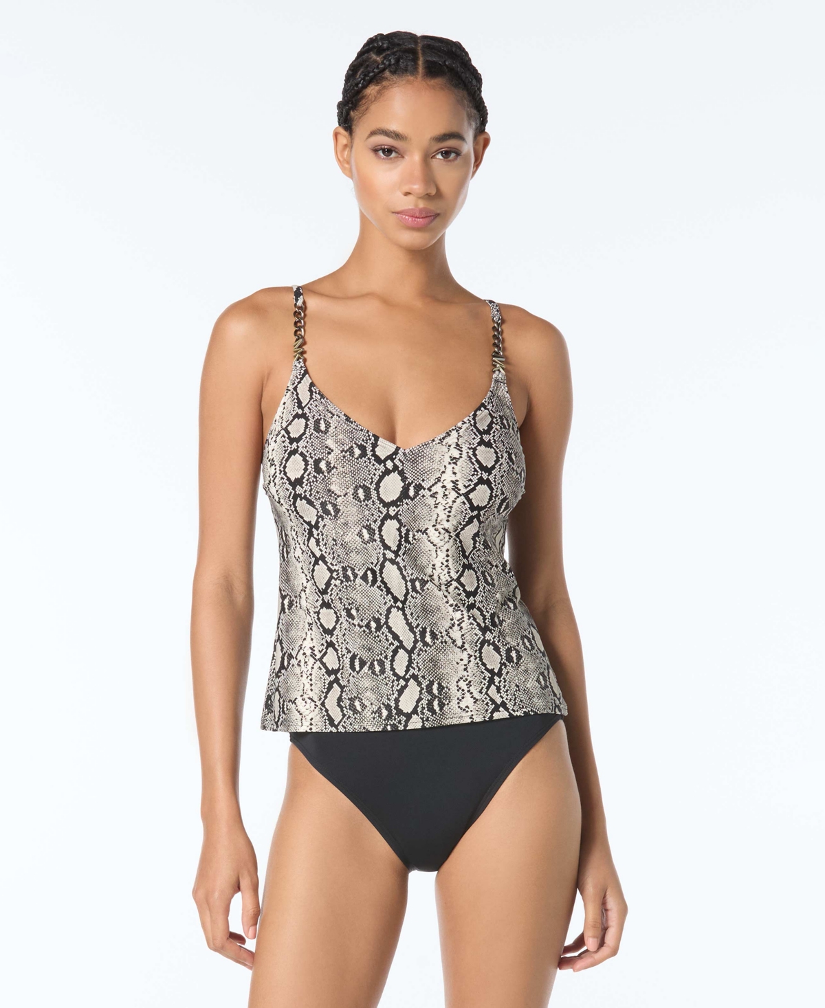 Click here for Michael Michael Kors Womens V-Neck Tankini Top - B... prices